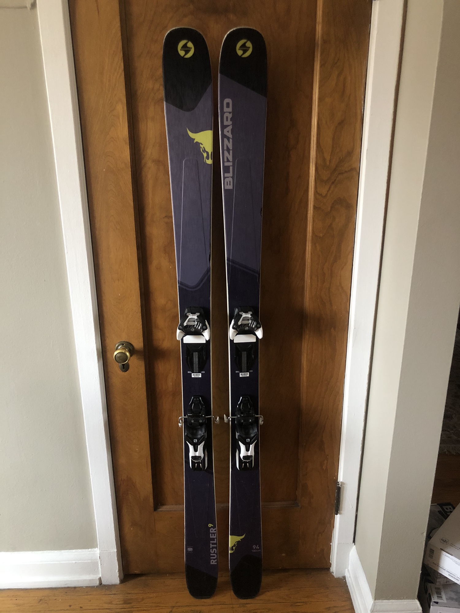 Blizzard Rustler 9 180cm with Adjustable Salomon Warden Bindings ...