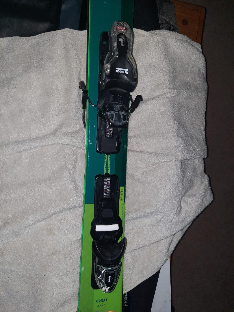 Used Elan 180 cm Big Mountain & Powder Ripstick 96 Skis With Bindings ...