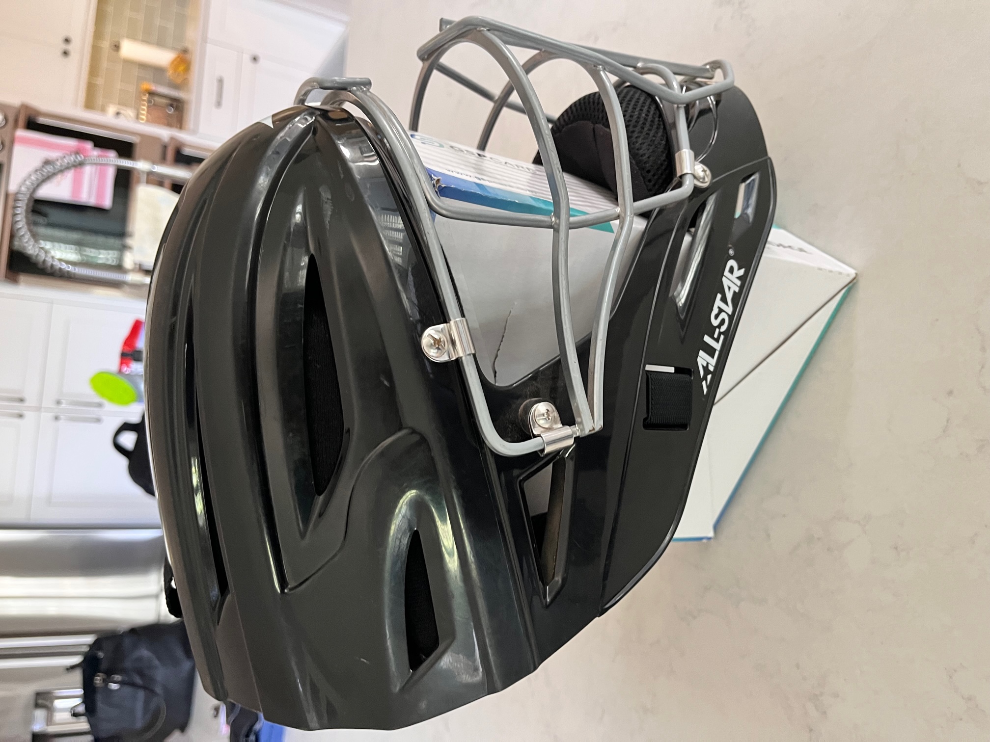 All Star System 7 Catcher's Mask - Black w/ Silver Face Mask | SidelineSwap