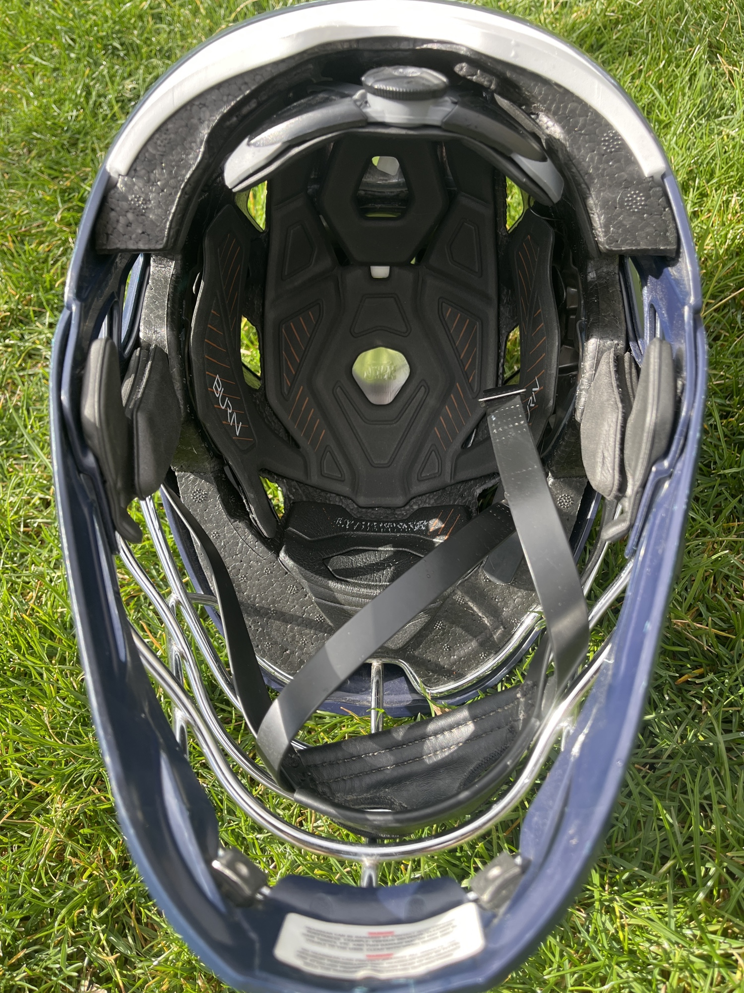 Used blue Warrior burn lacrosse helmet | SidelineSwap