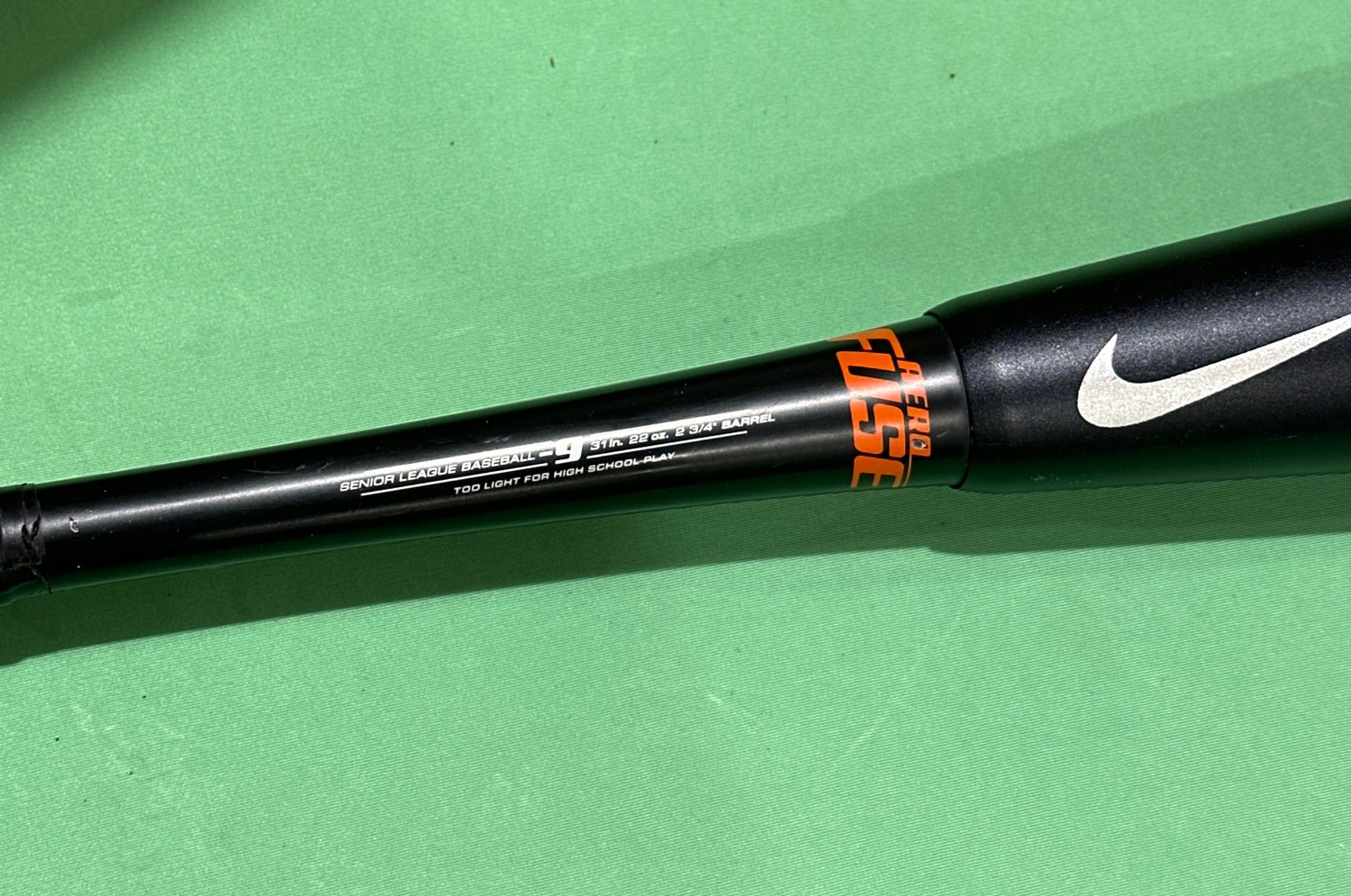 Used Nike Aero Fuse Composite Bat -9 22OZ 31" Uncertified | SidelineSwap