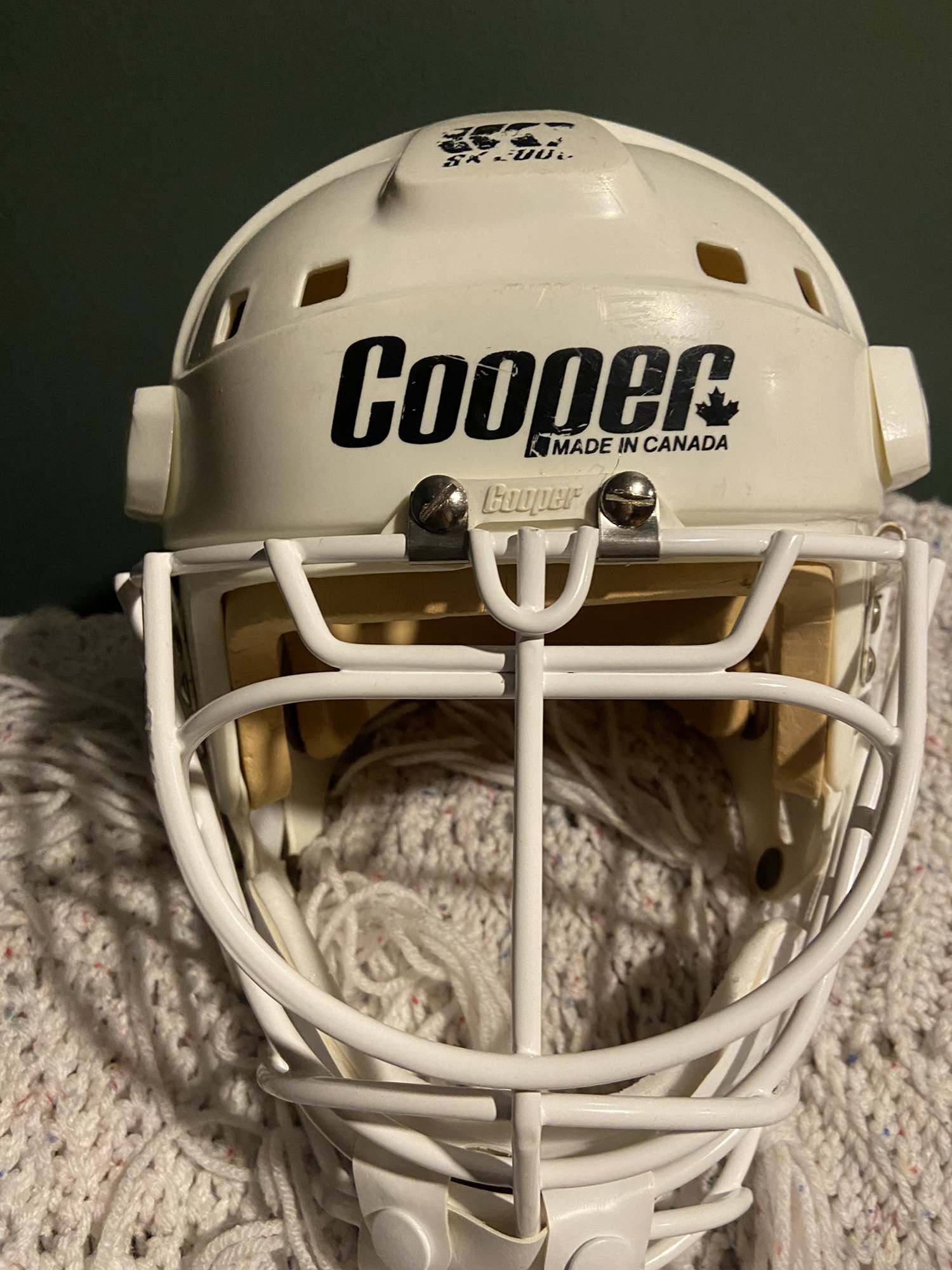 Vinatage cooper sk2000 large hockey helmet with hm-30 | SidelineSwap