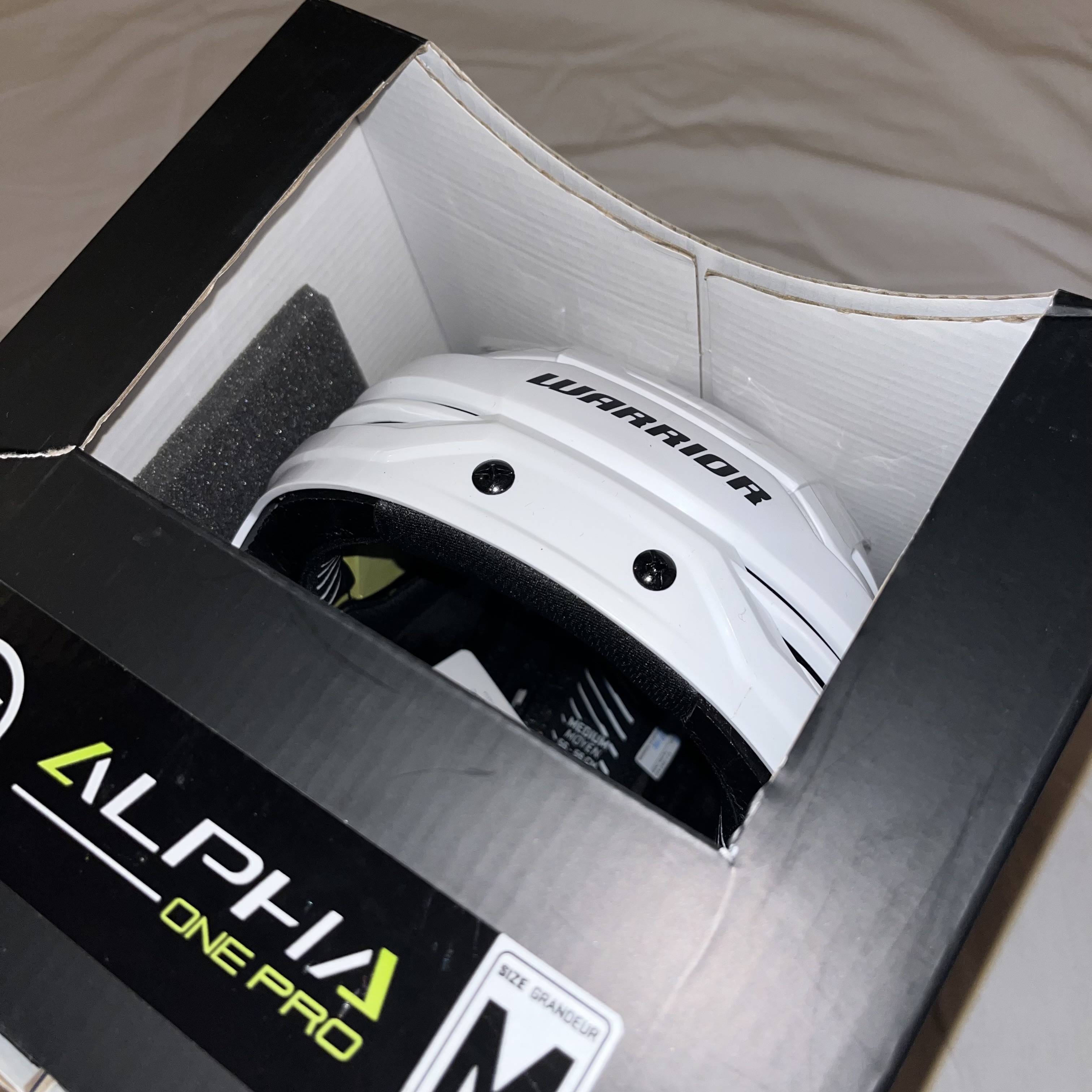 NEW Medium Warrior Alpha One Pro Helmet - White | SidelineSwap