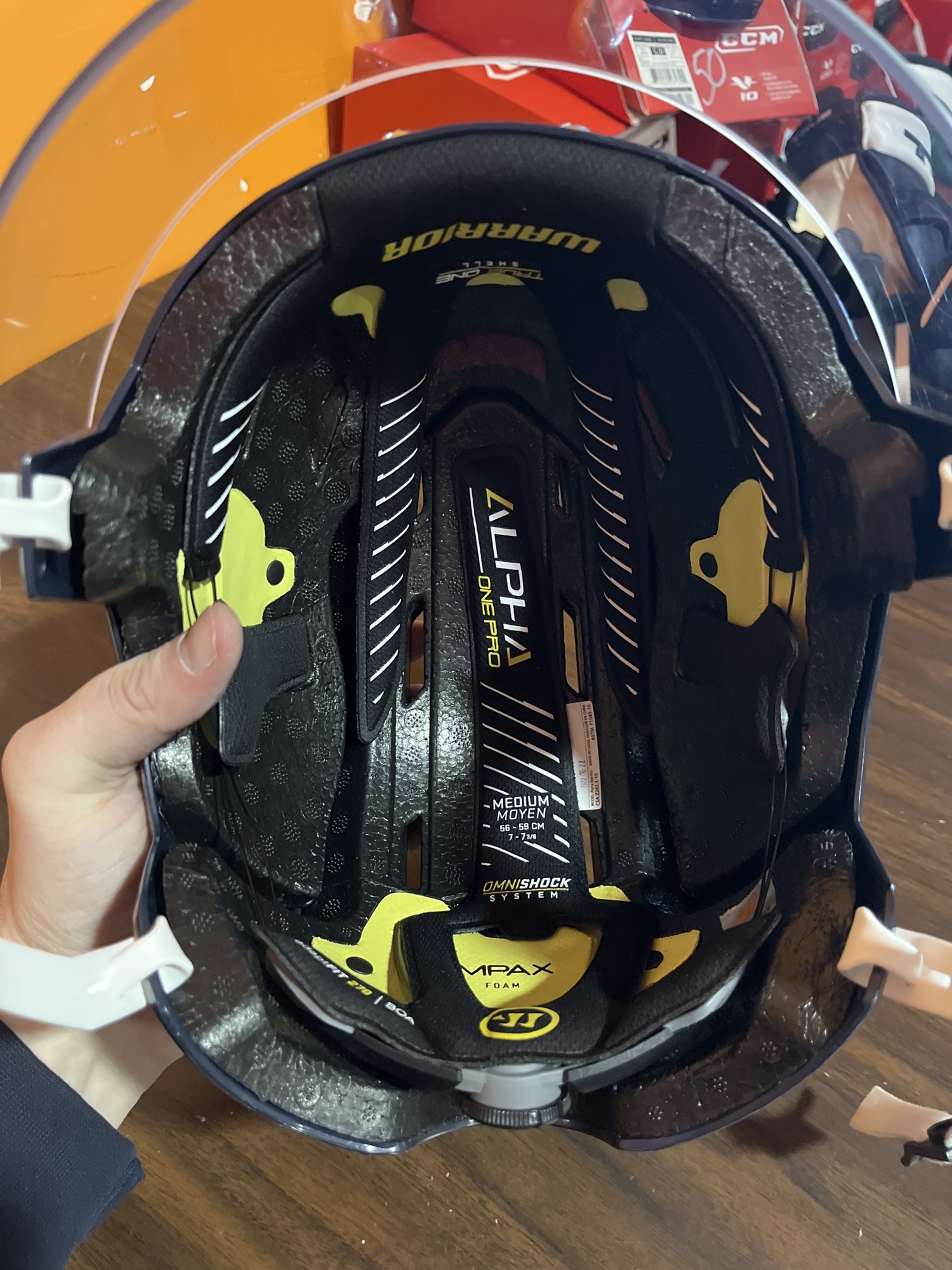 New Navy Warrior Alpha One Pro Pro Stock Helmet Colorado Avalanche ...