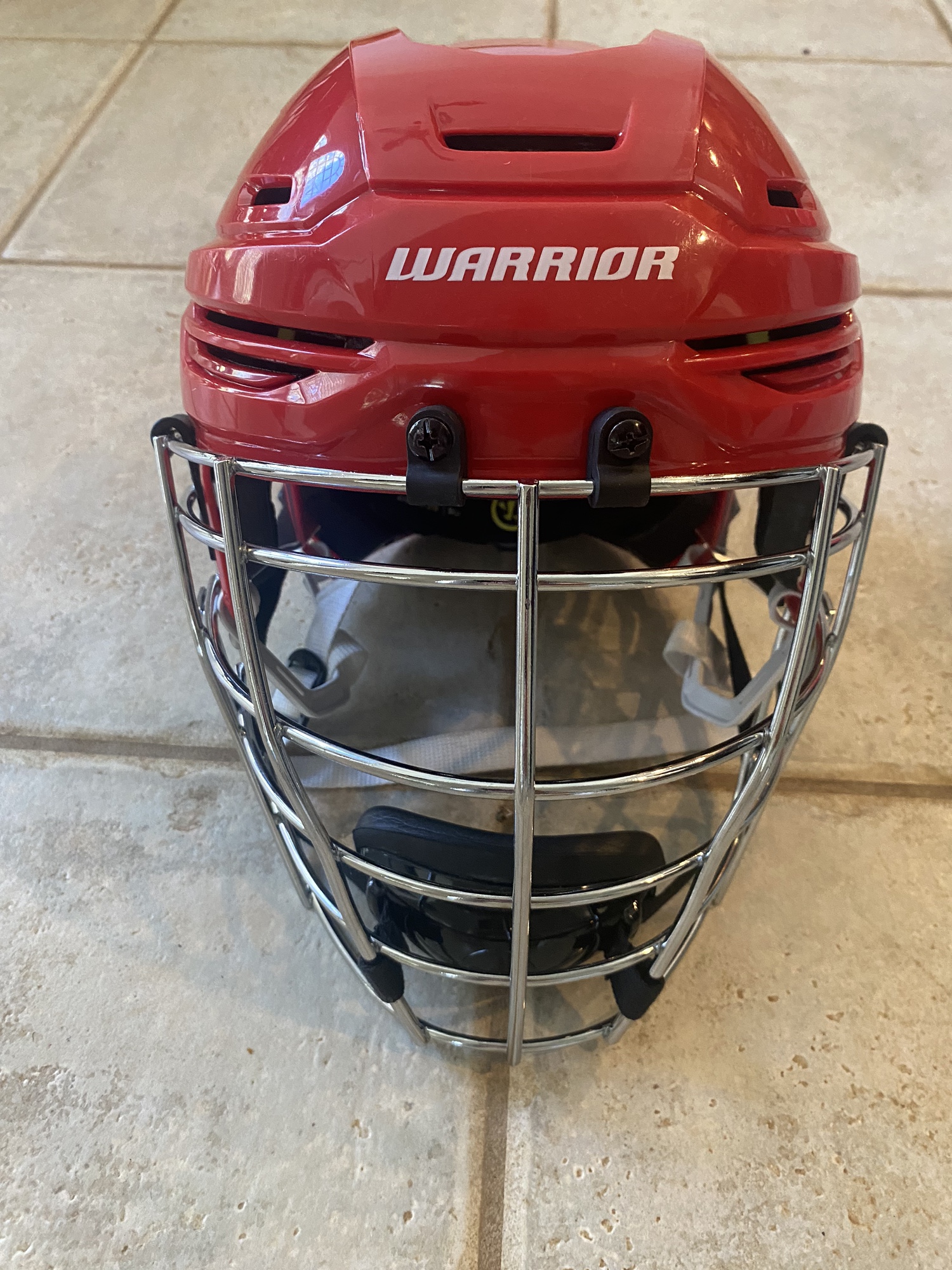 Size Large Player's Warrior Fatboy Alpha Pro Box Helmet | SidelineSwap