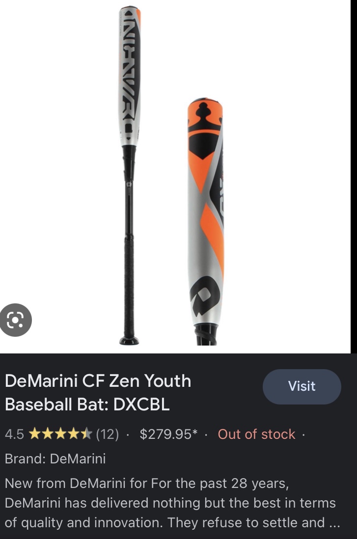 2016 Composite 18 oz 29" CF Zen Bat | SidelineSwap