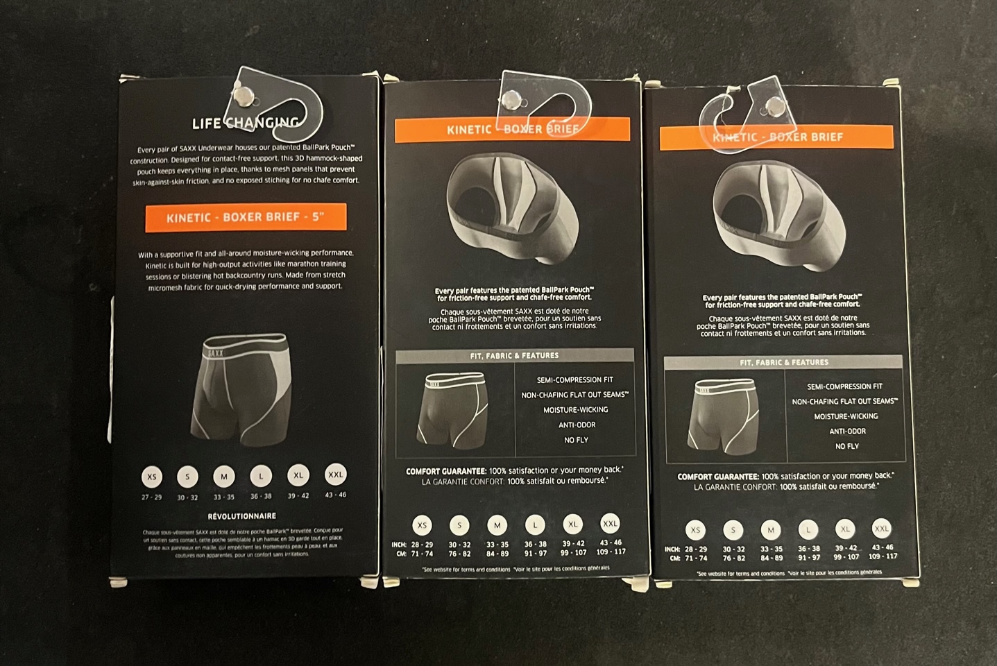 Men's Saxx Kinetic Boxer Briefs (XXL) / 3 pack | SidelineSwap