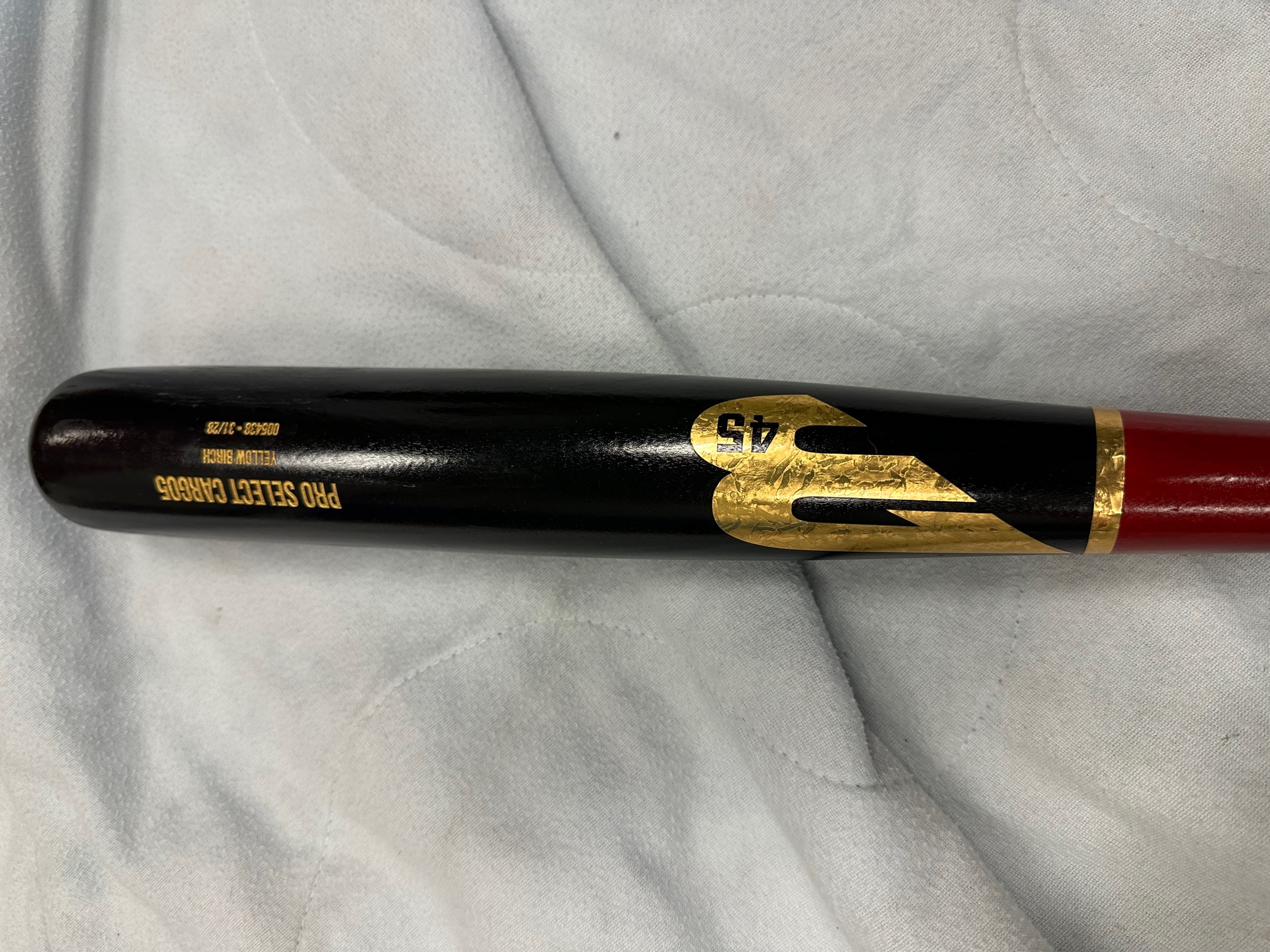 New B45 CarGo 5 Pro Select Bat Yellow Birch Bat 31inch | SidelineSwap
