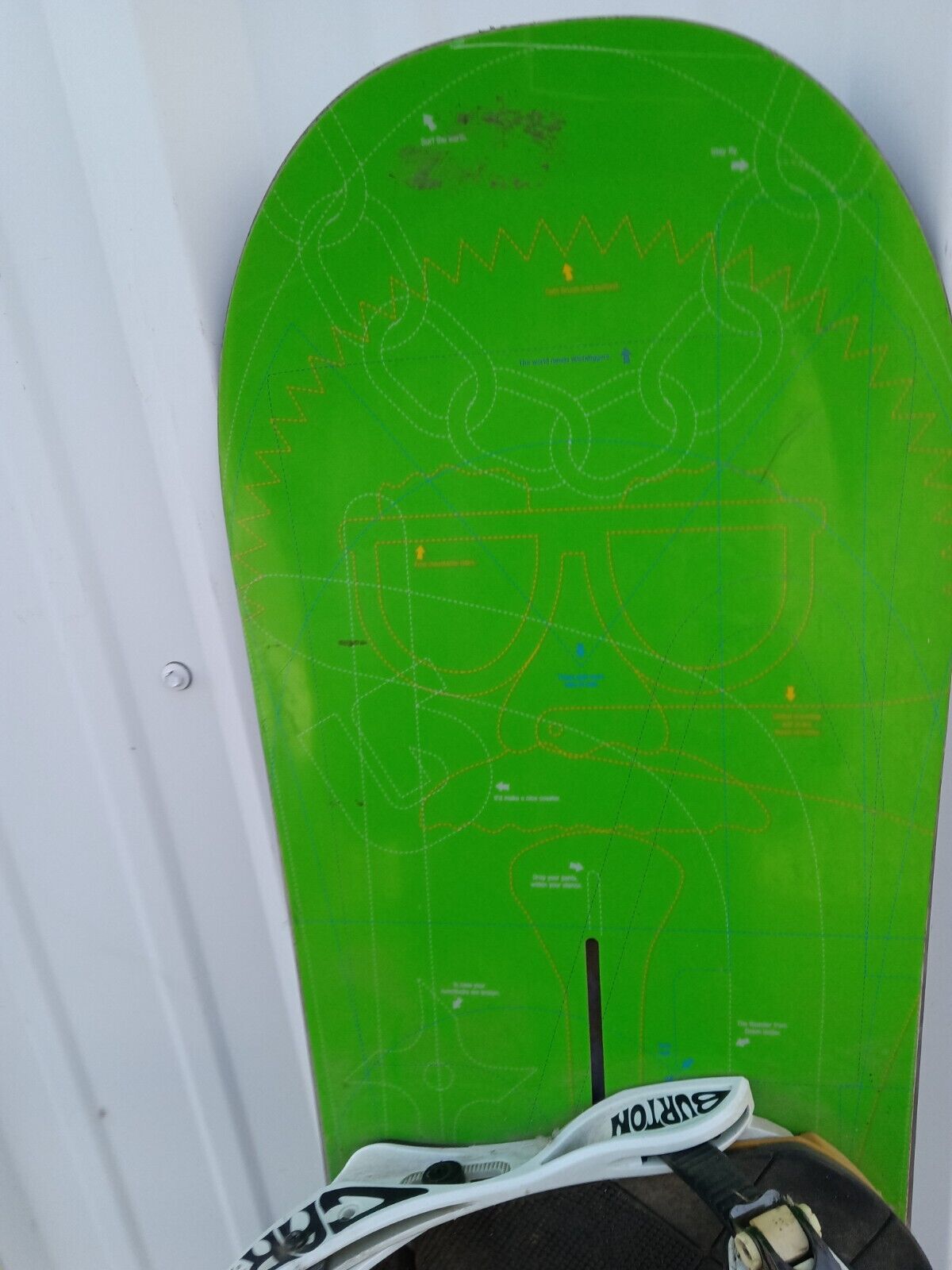 Burton FIX Snowboard 158 cm Green & Purple with Burton CARTEL Bindings ...