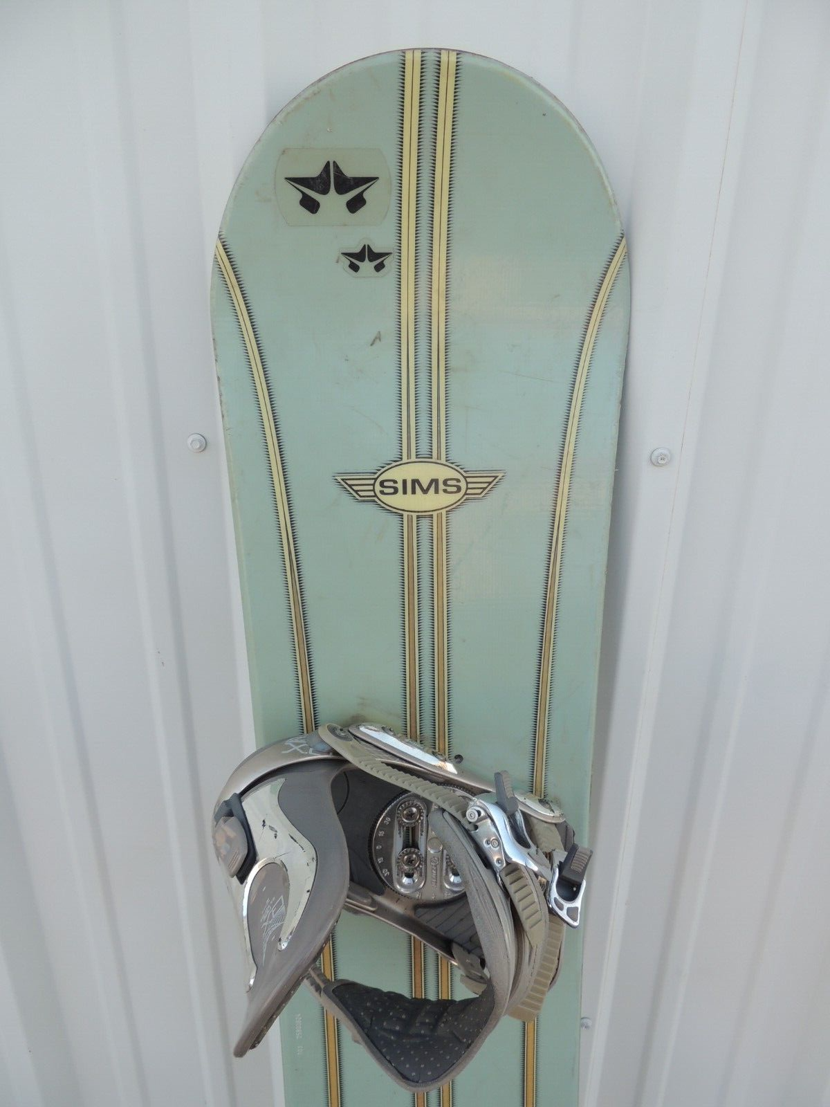 Vintage TOM SIMS Pro Model Snowboard Deck 159 CM with RIDE Bindings ...