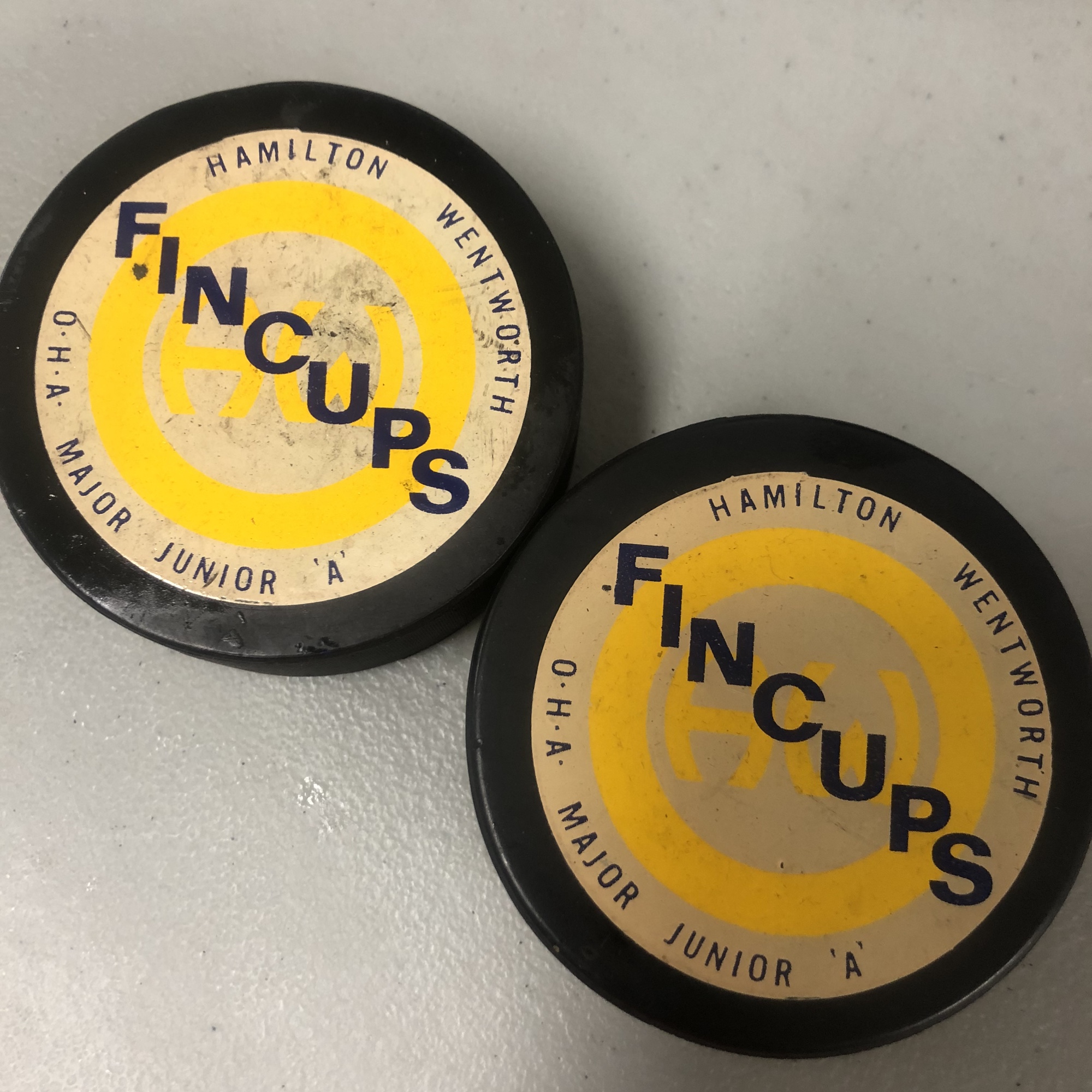Hamilton Fincups OHA Major JrA official game puck | SidelineSwap