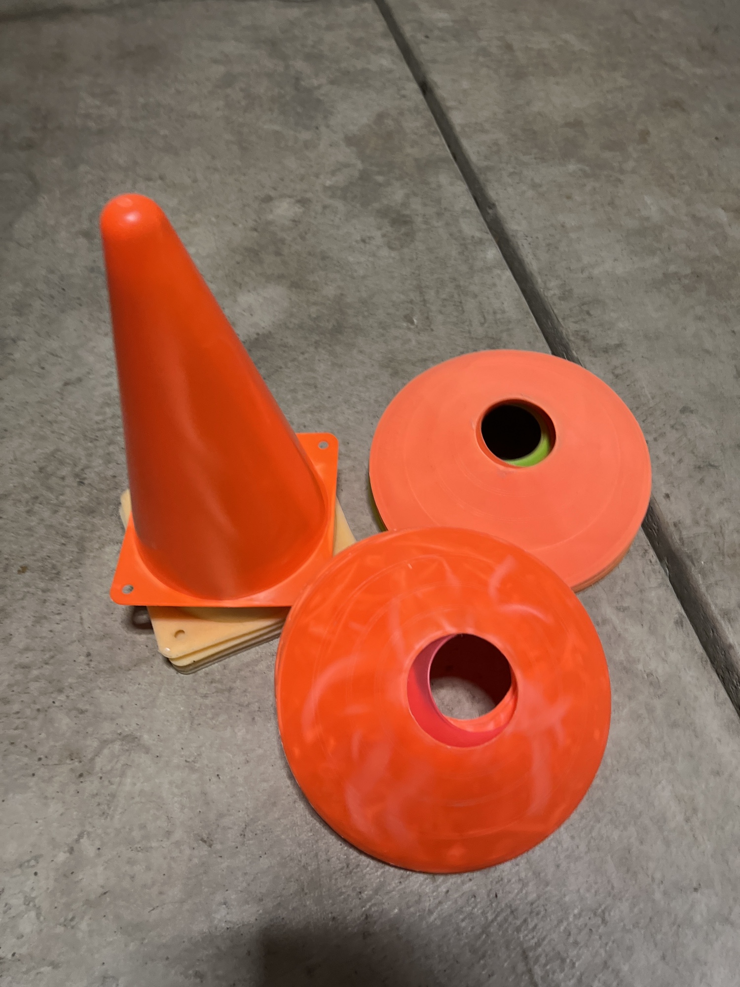 Training Cones, 5 Tall Cones And 12 Circle Cones | SidelineSwap