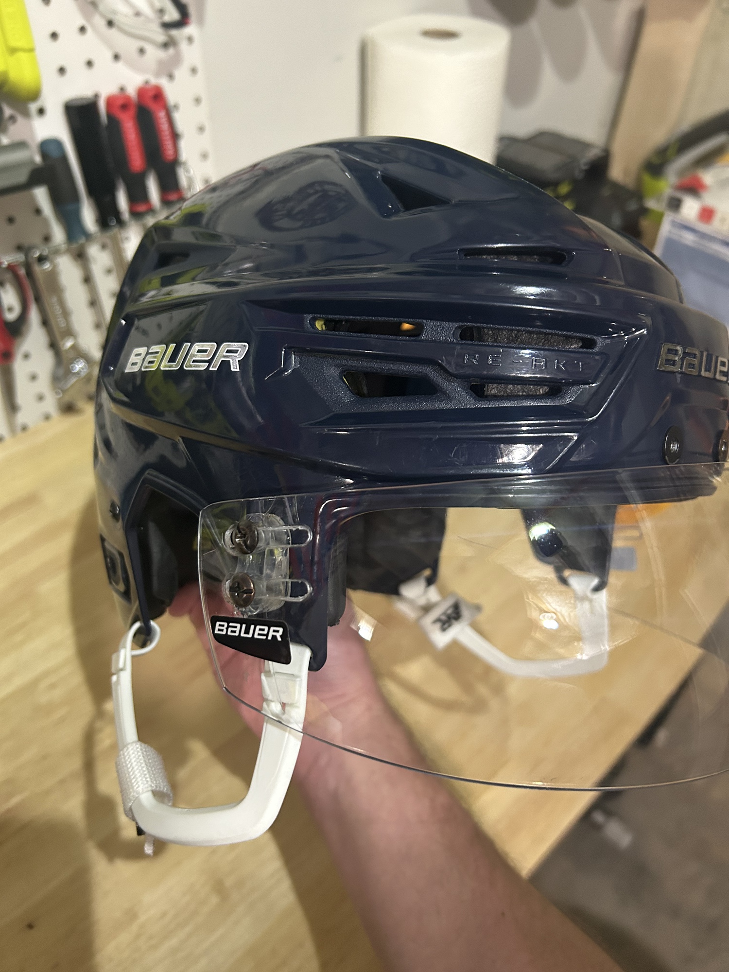 Bauer Re-Akt 150 Hockey Helmet w/Bauer Prostocn Visor | SidelineSwap