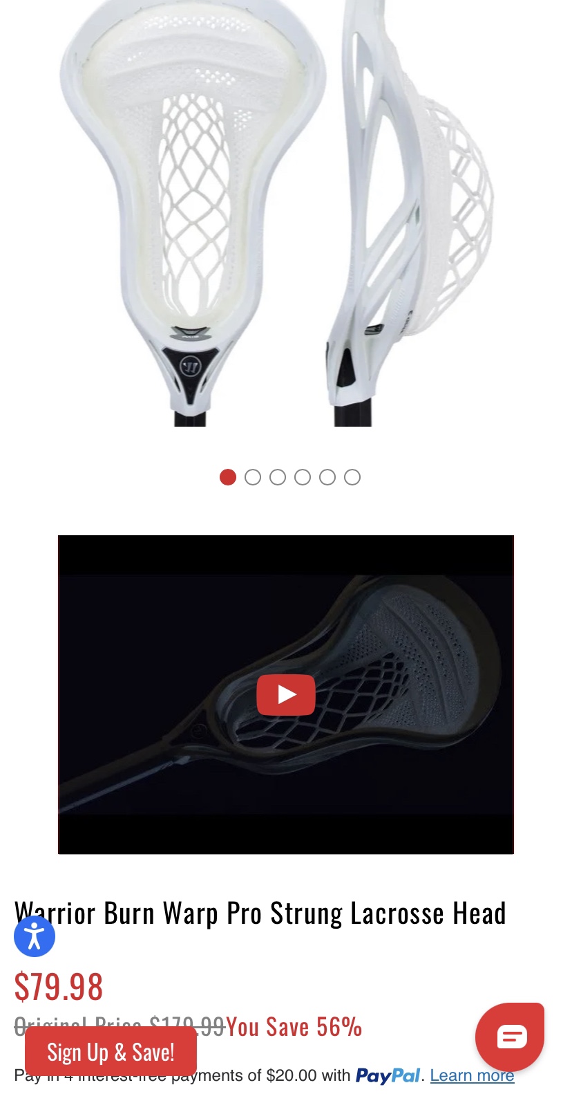 Warrior Burn Warp Pro Head | SidelineSwap