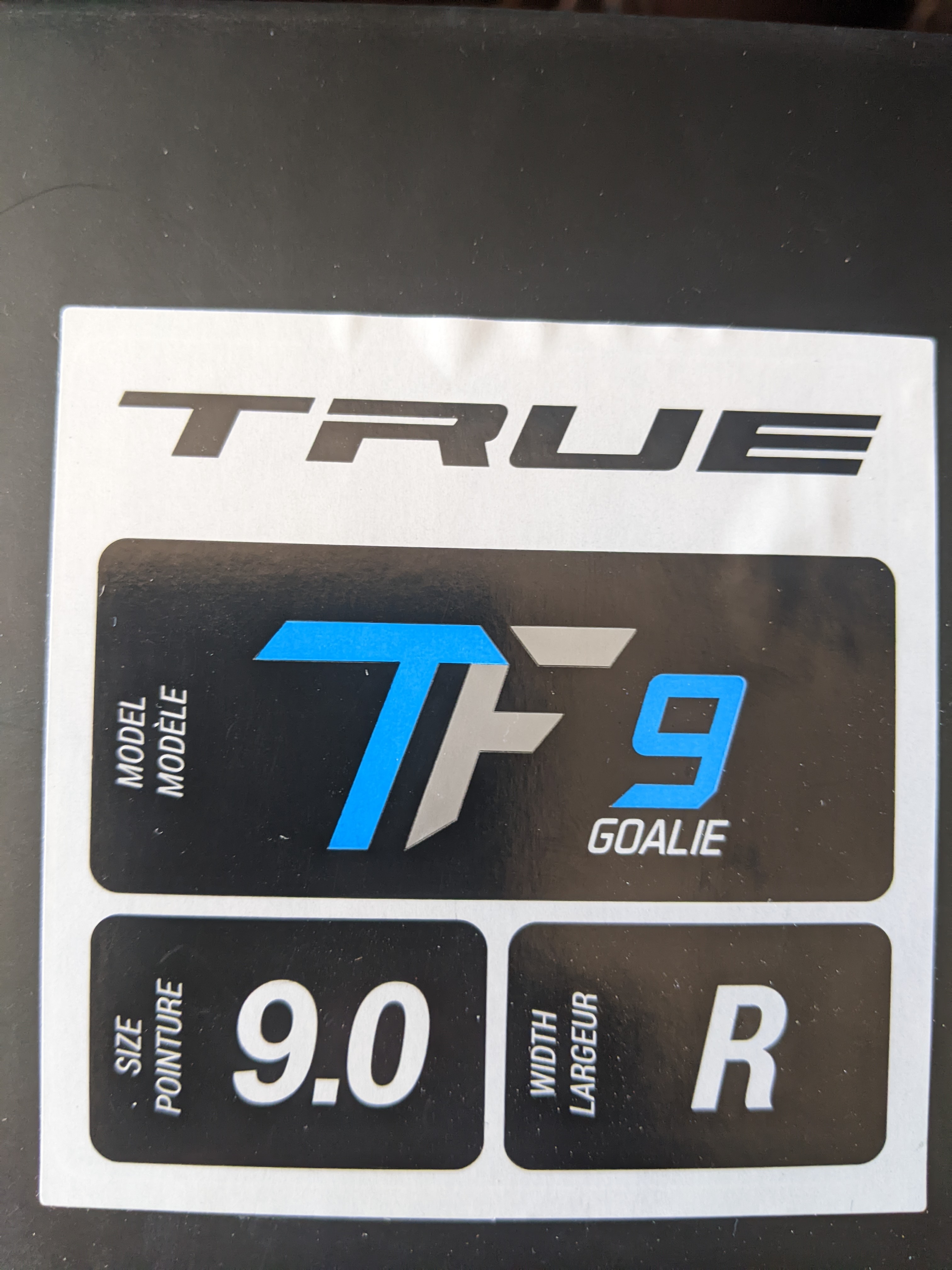 Senior New True TF9 Hockey Goalie Skates Regular Width Size 9 ...