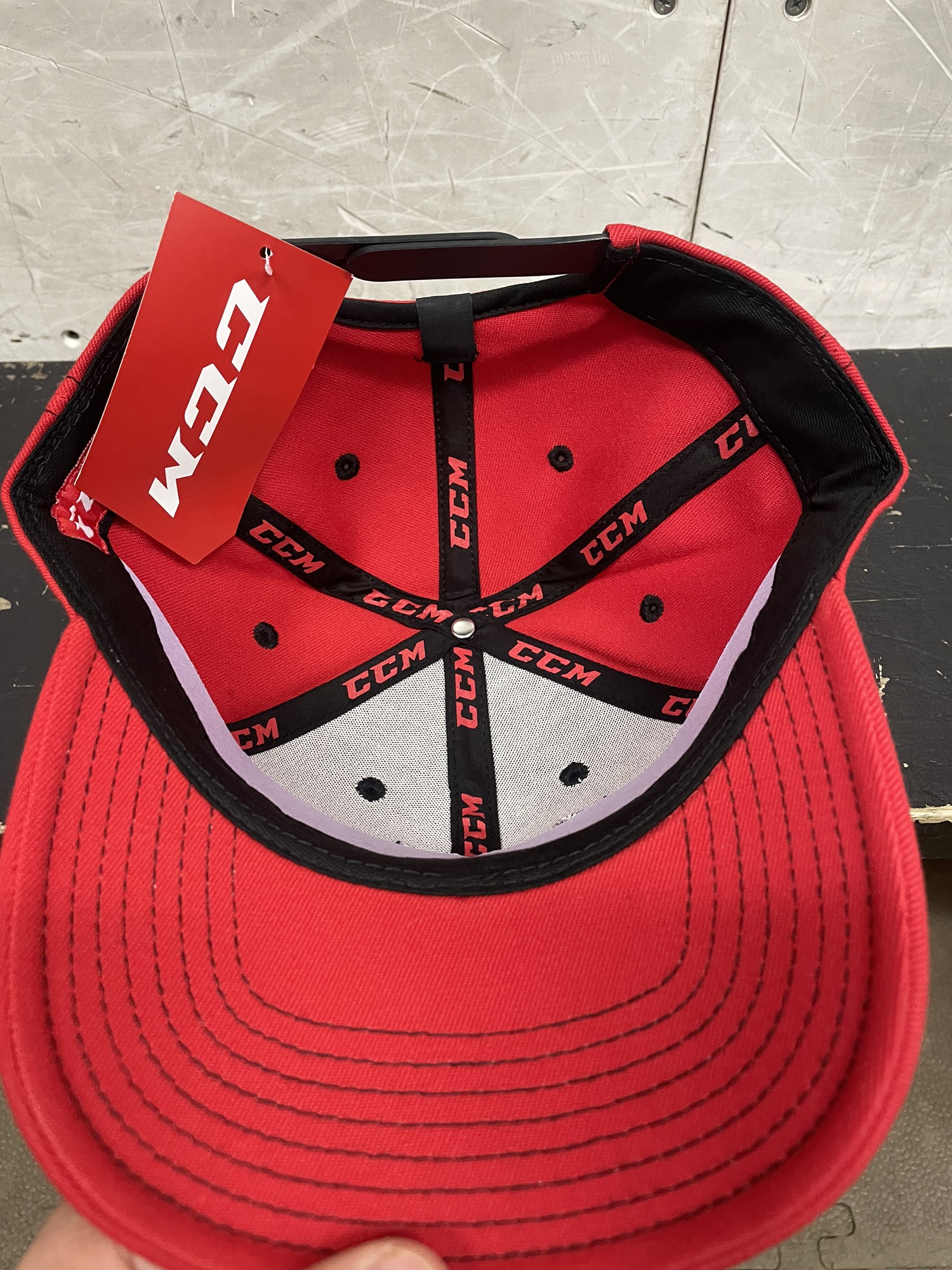 Red New One Size Fits All Vintage CCM Hockey Hat | SidelineSwap