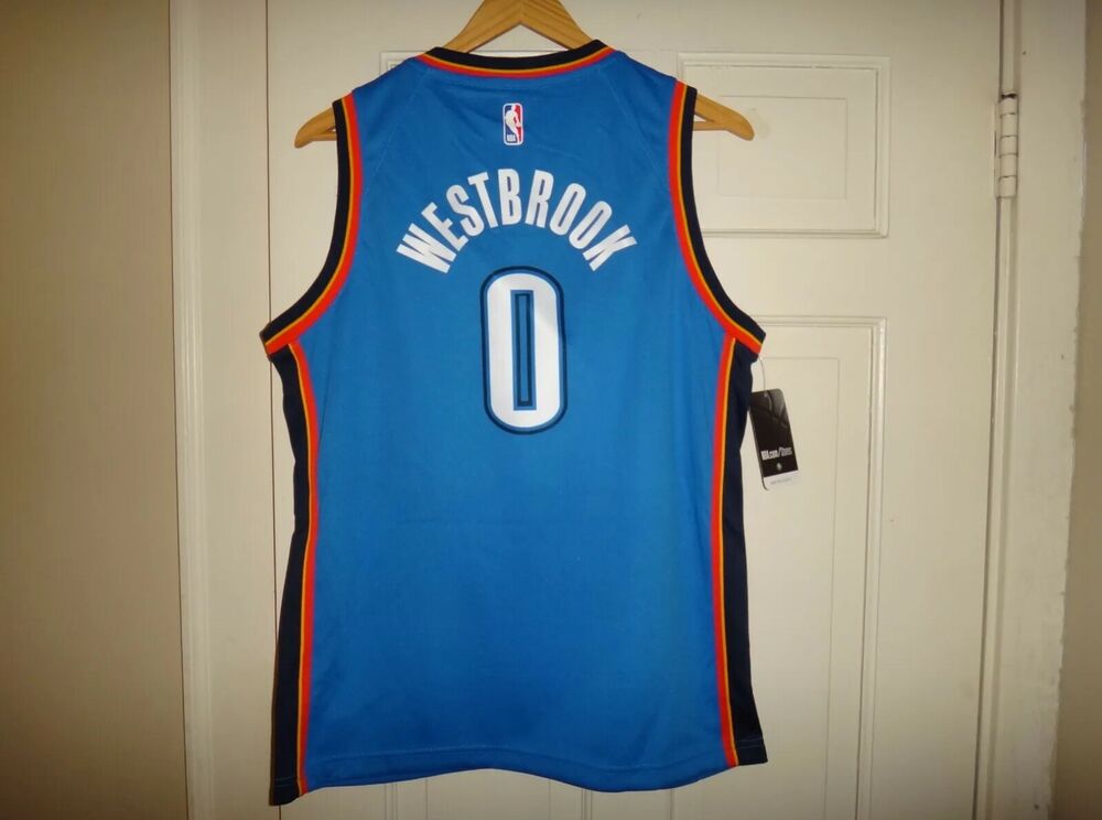 Youth M Nike Russell Westbrook OKC Thunder Icon Edition Swingman Jersey | SidelineSwap