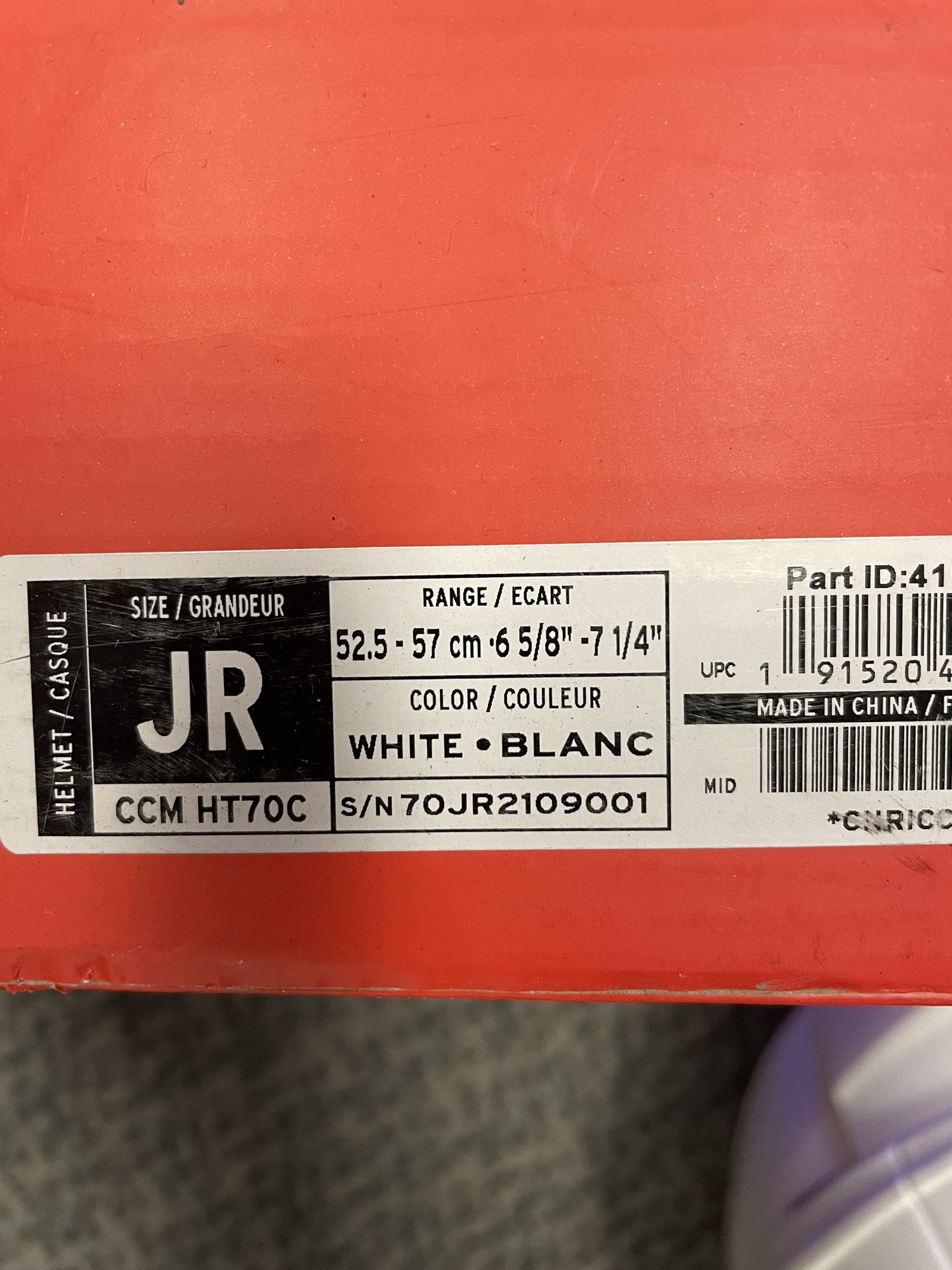 CCM White Tacks 70 Junior Combo Helmet | SidelineSwap