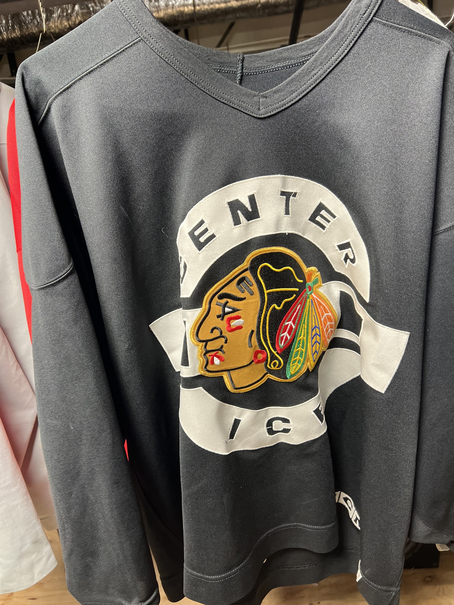 Chicago Blackhawks Center Ice #43 Used Size 58 CCM Jersey | SidelineSwap