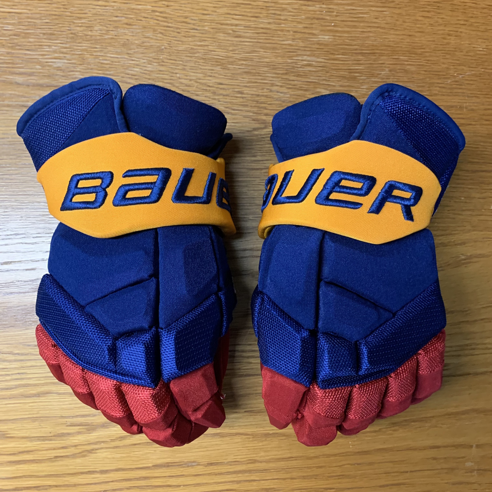 Bauer Supreme 2S Pro Stock Hockey Gloves 14” Palat Devils Reverse Retro ...