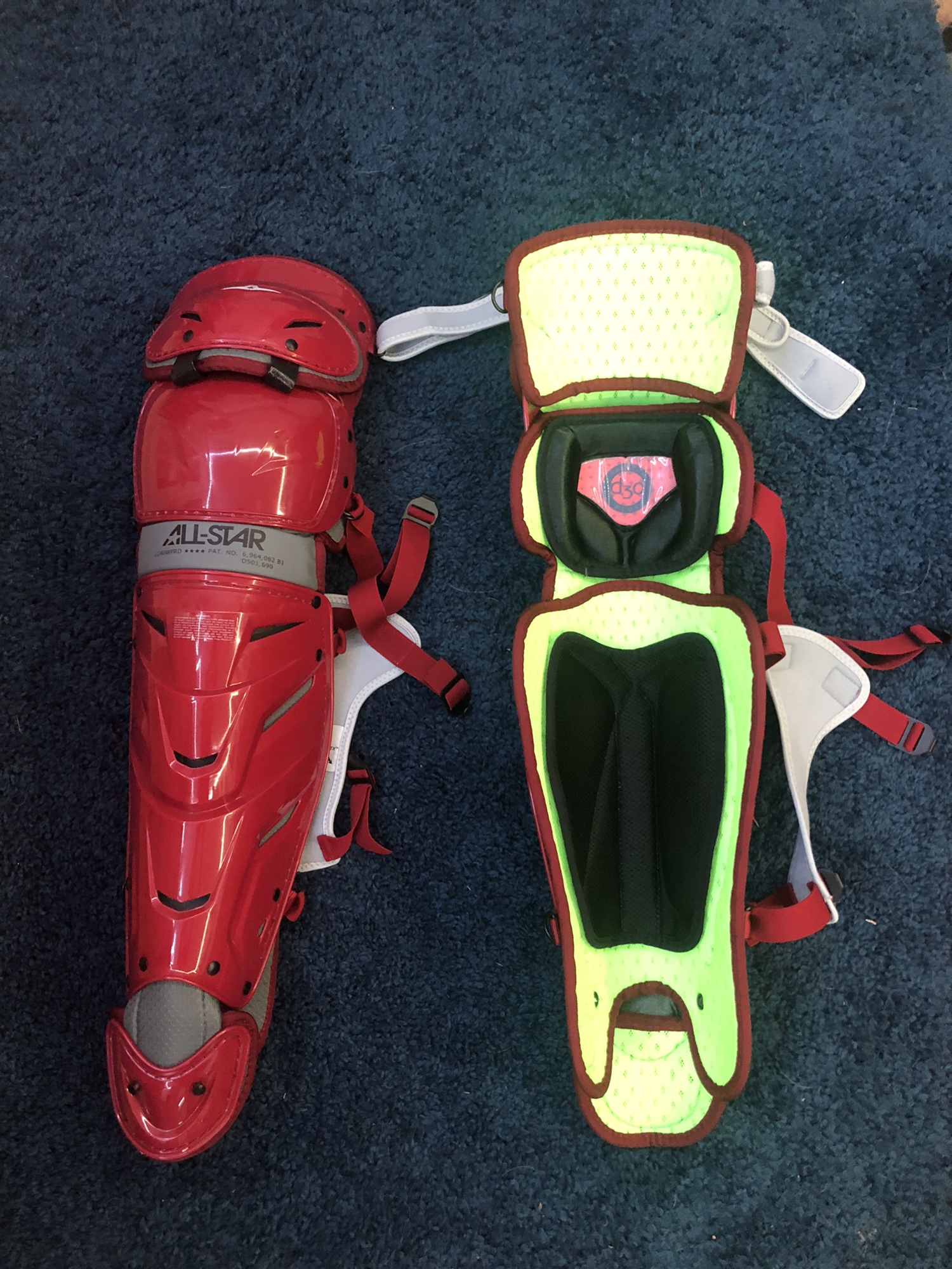 All star series 7 catchers Leg guards | SidelineSwap