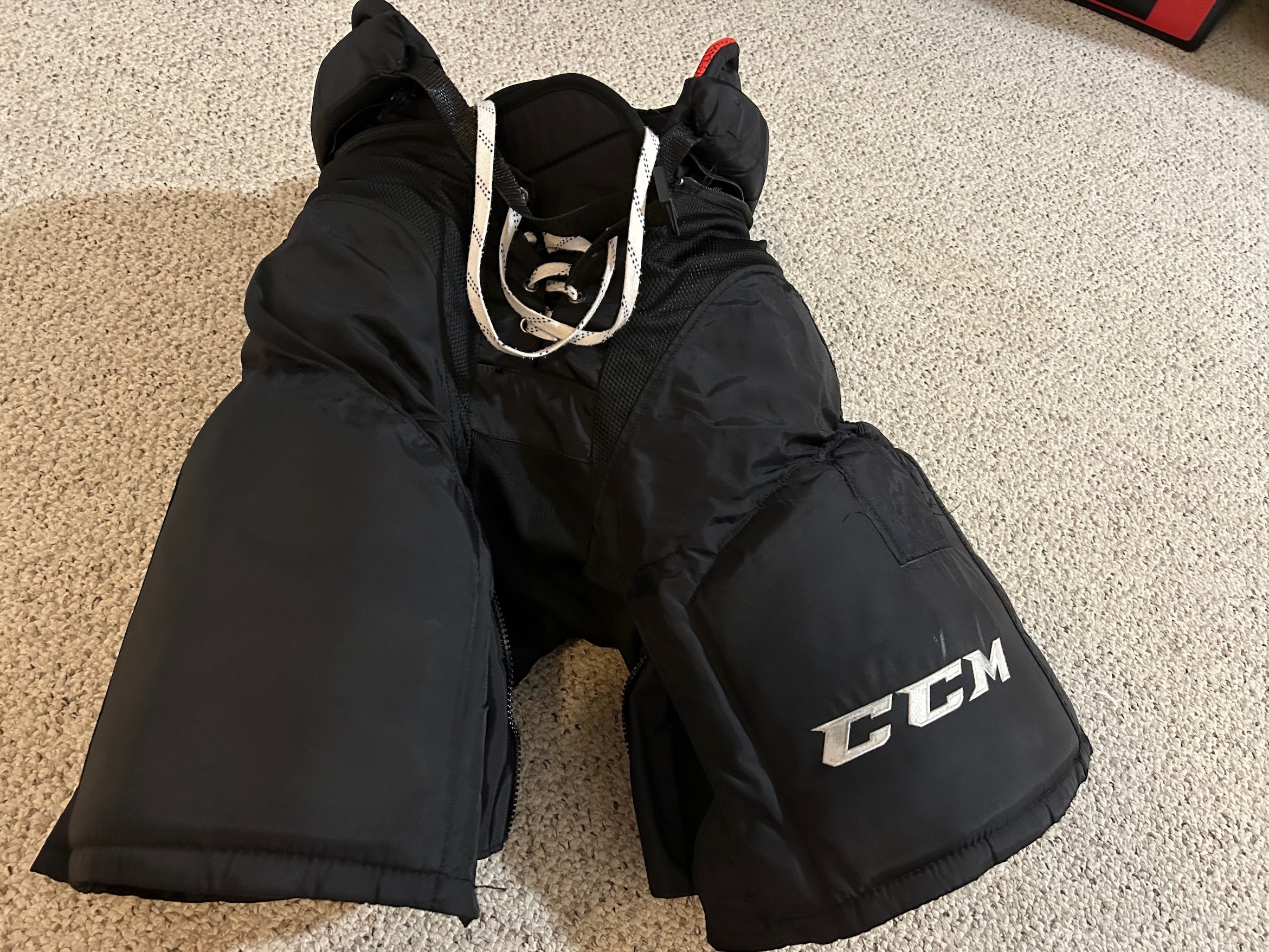 Senior Used Medium CCM HP45X Hockey Pants Pro Stock Black | SidelineSwap