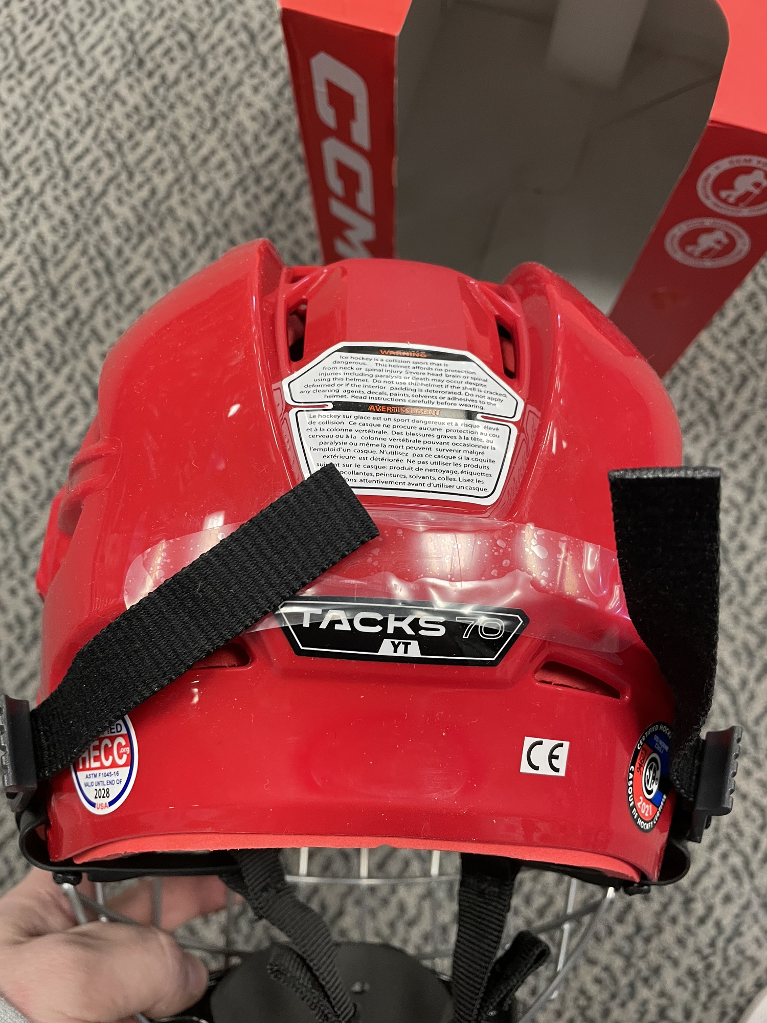 CCM Red Tacks 70 Youth Combo helmet | SidelineSwap