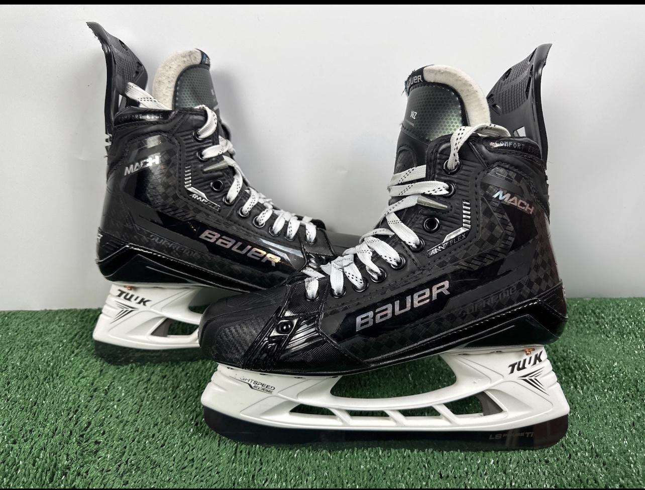 Bauer Custom PRO STOCK Size 7.5D Supreme Mach Hockey Skates LS Pulse Ti ...