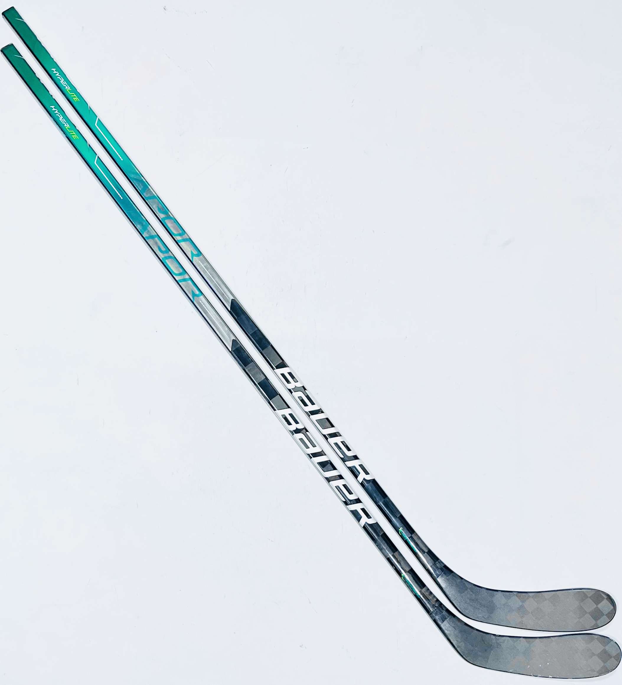 2 Pack Custom Green Bauer Vapor Hyperlite Hockey Sticks-LH-82 Flex-P28 ...