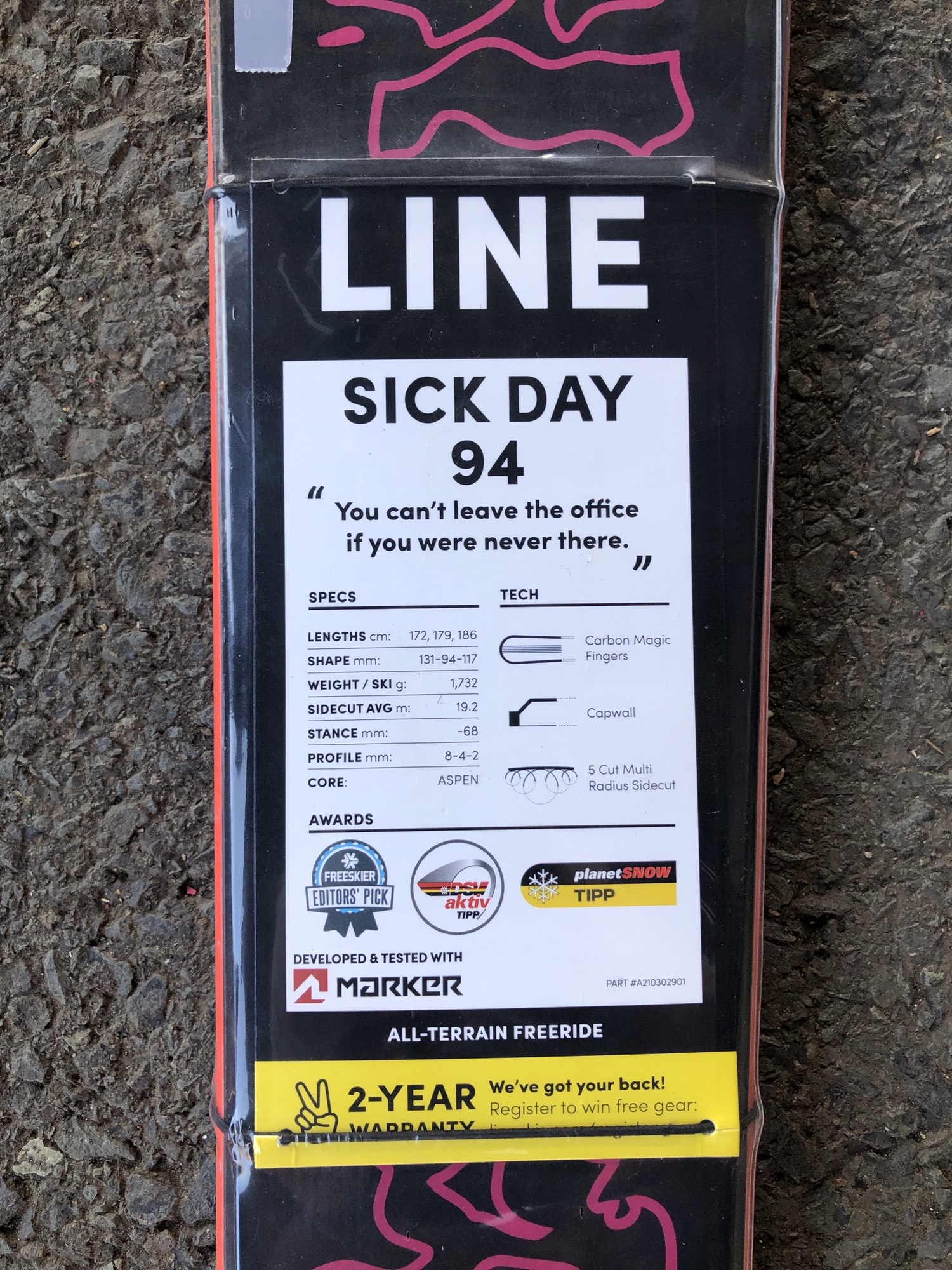 New 179cm Line Sick Day Skis without Bindings | SidelineSwap