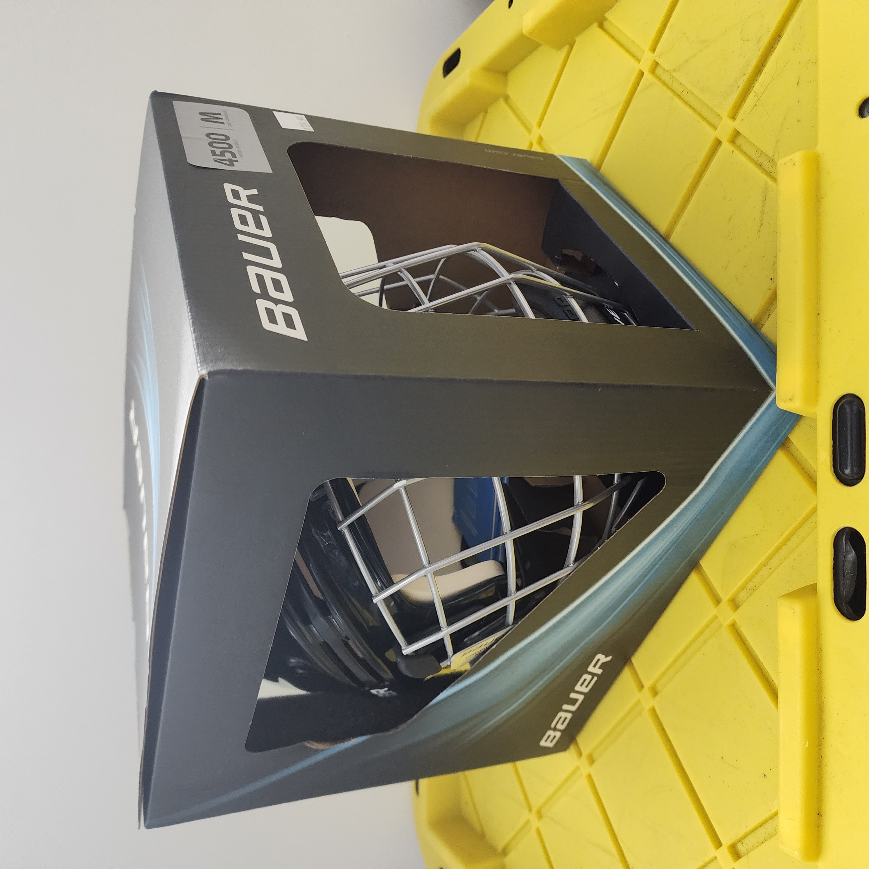 Two New Medium Bauer 4500 Helmet Combos - 1 Black, 1 White | SidelineSwap