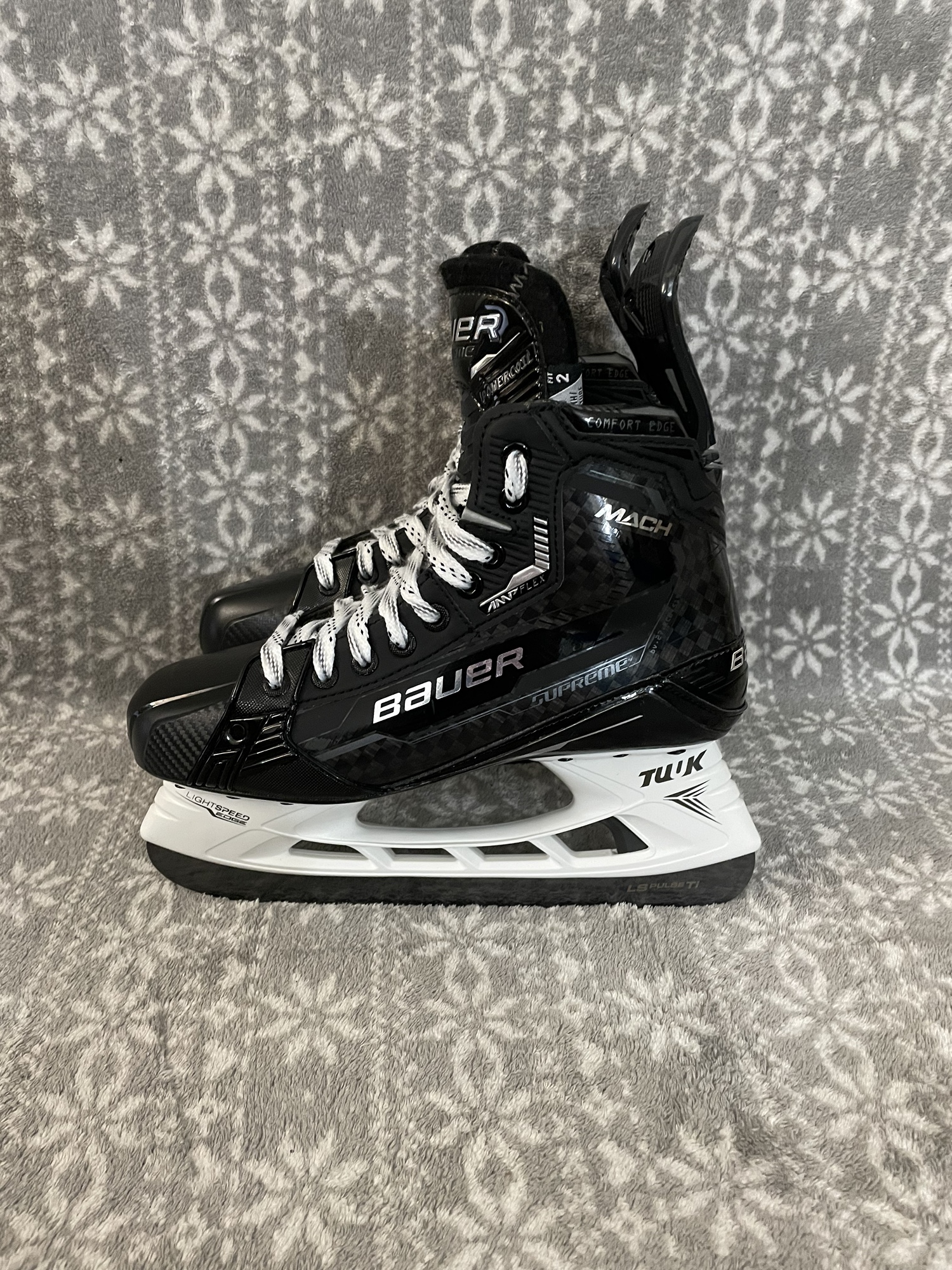 New Senior Bauer Supreme Mach Hockey Skates With Pulse TI Steel ...