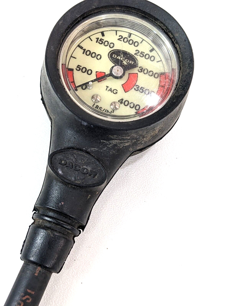 Dacor 4000 PSI SPG Pressure Gauge with Boot Console Scuba Dive #2792 ...
