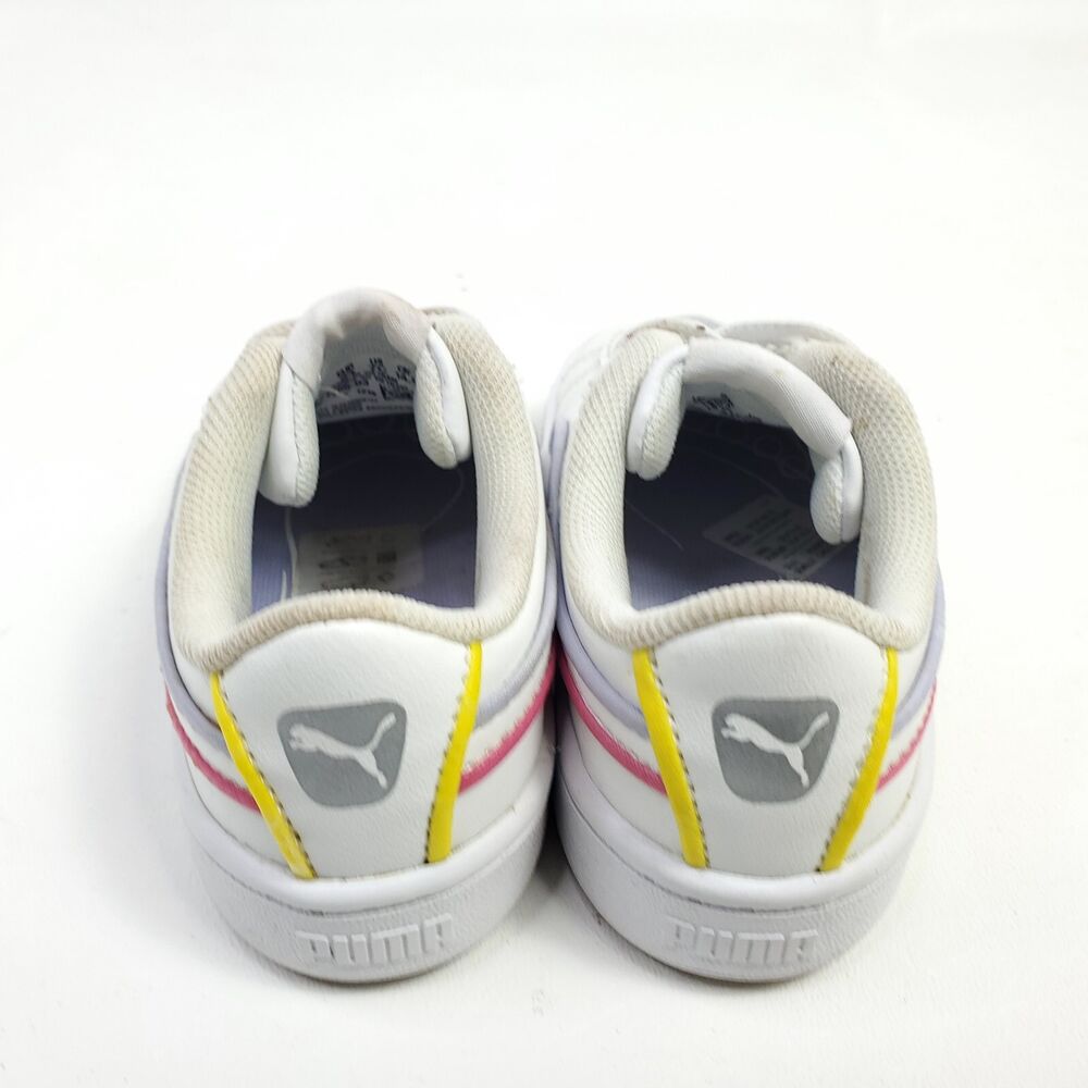 Puma Vikky V2 Girls Shoes Size 7 Toddler Baby Sneakers Low Top White ...