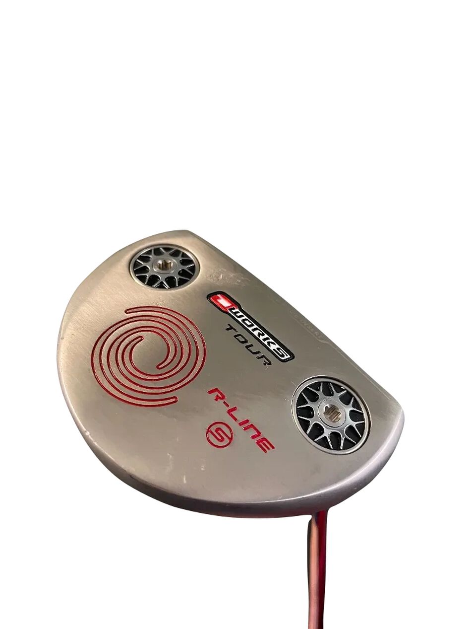 ODYSSEY O-WORKS TOUR R-LINE SLANT SILVER PUTTER 33 IN ODYSSEY STEEL ...