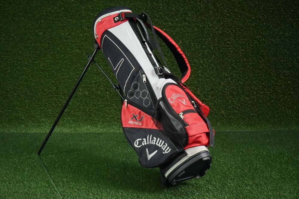 CALLAWAY 30" XJ JUNIOR SERIES 5-WAY DIVIDER GOLF STAND BAG, RED / BLACK ...