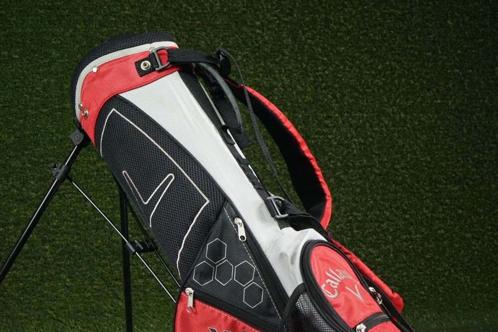 CALLAWAY 30" XJ JUNIOR SERIES 5-WAY DIVIDER GOLF STAND BAG, RED / BLACK ...