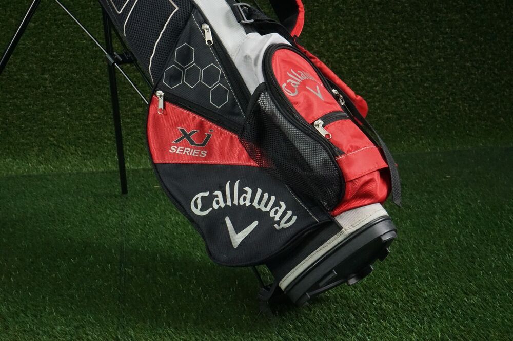 CALLAWAY 30" XJ JUNIOR SERIES 5-WAY DIVIDER GOLF STAND BAG, RED / BLACK ...