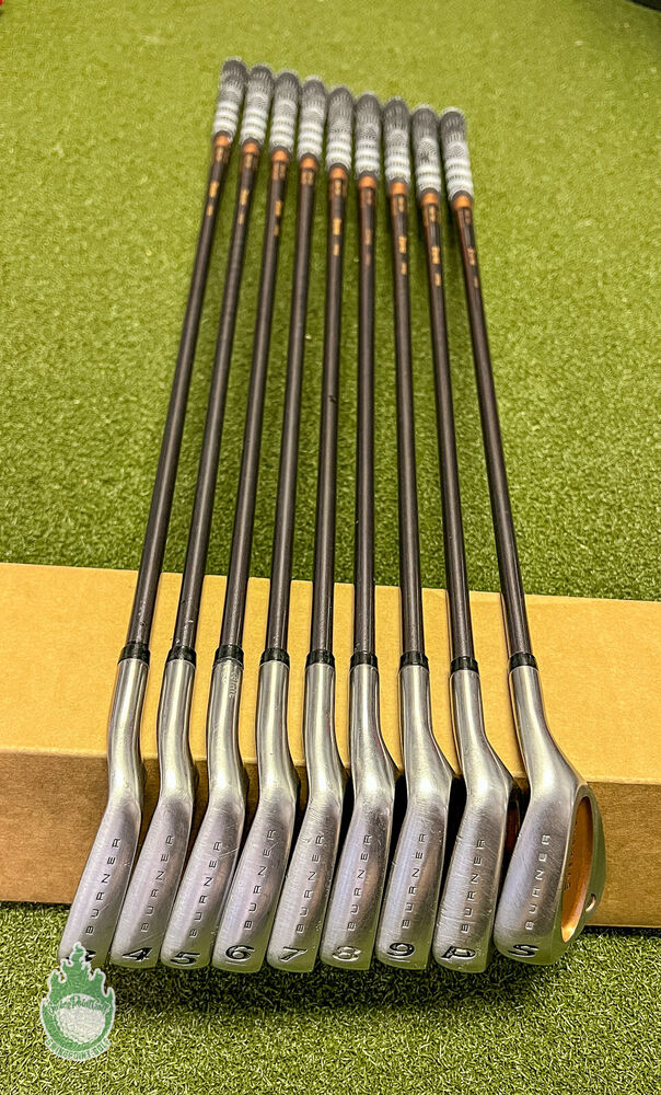 Used TaylorMade Burner Oversize Irons 3-PW/SW 90g Stiff Graphite Golf ...