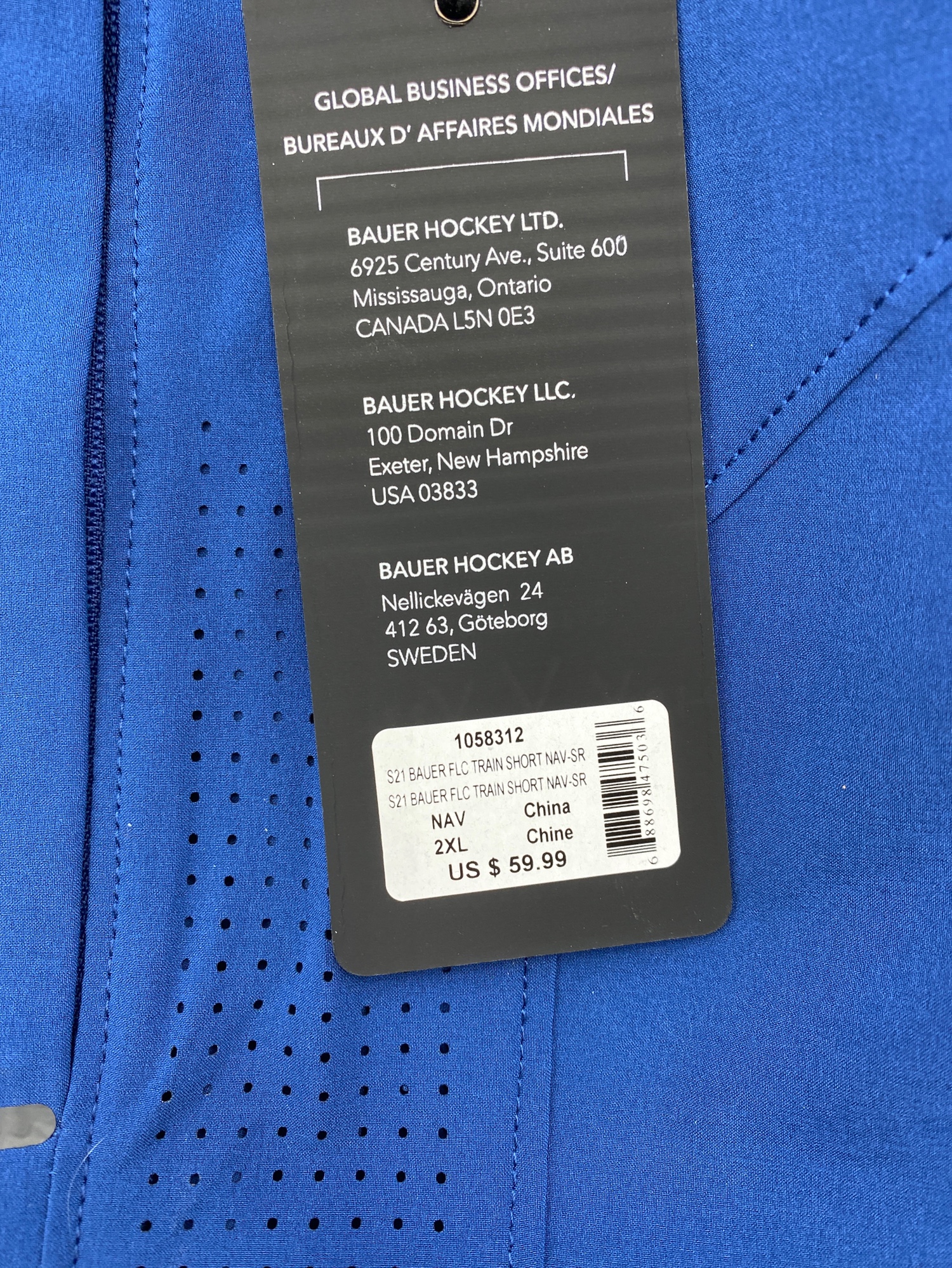 NEW Bauer FLC Training Shorts, Navy, Sr. XXL | SidelineSwap