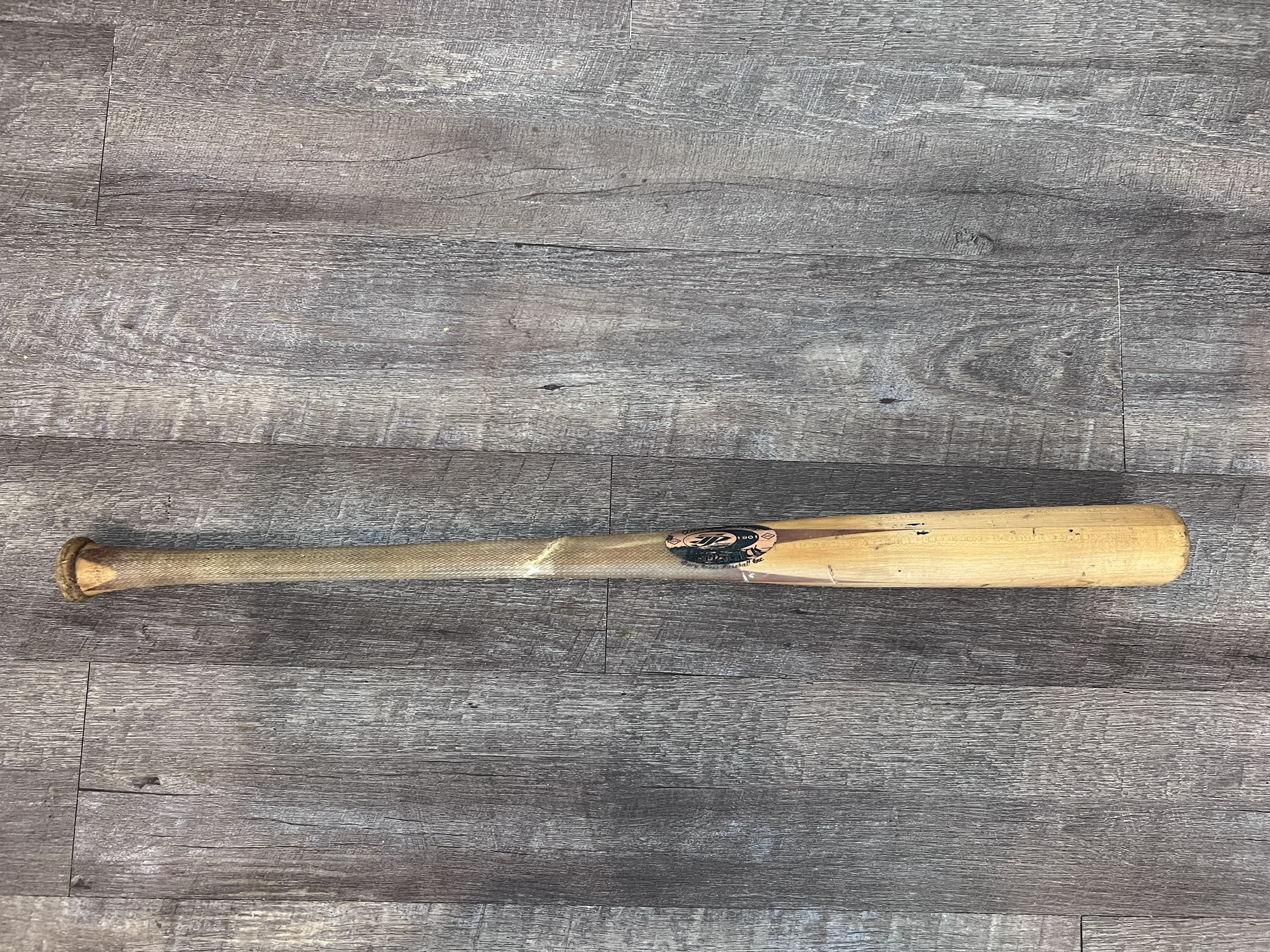 Minor League Used Davy Jones 34” 31oz Wood Baseball Bat Boned Burned ...