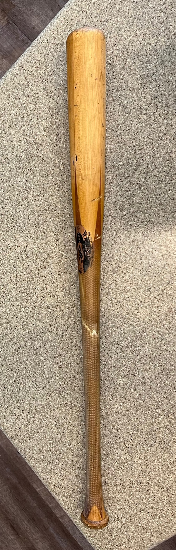 Minor League Used Davy Jones 34” 31oz Wood Baseball Bat Boned Burned ...