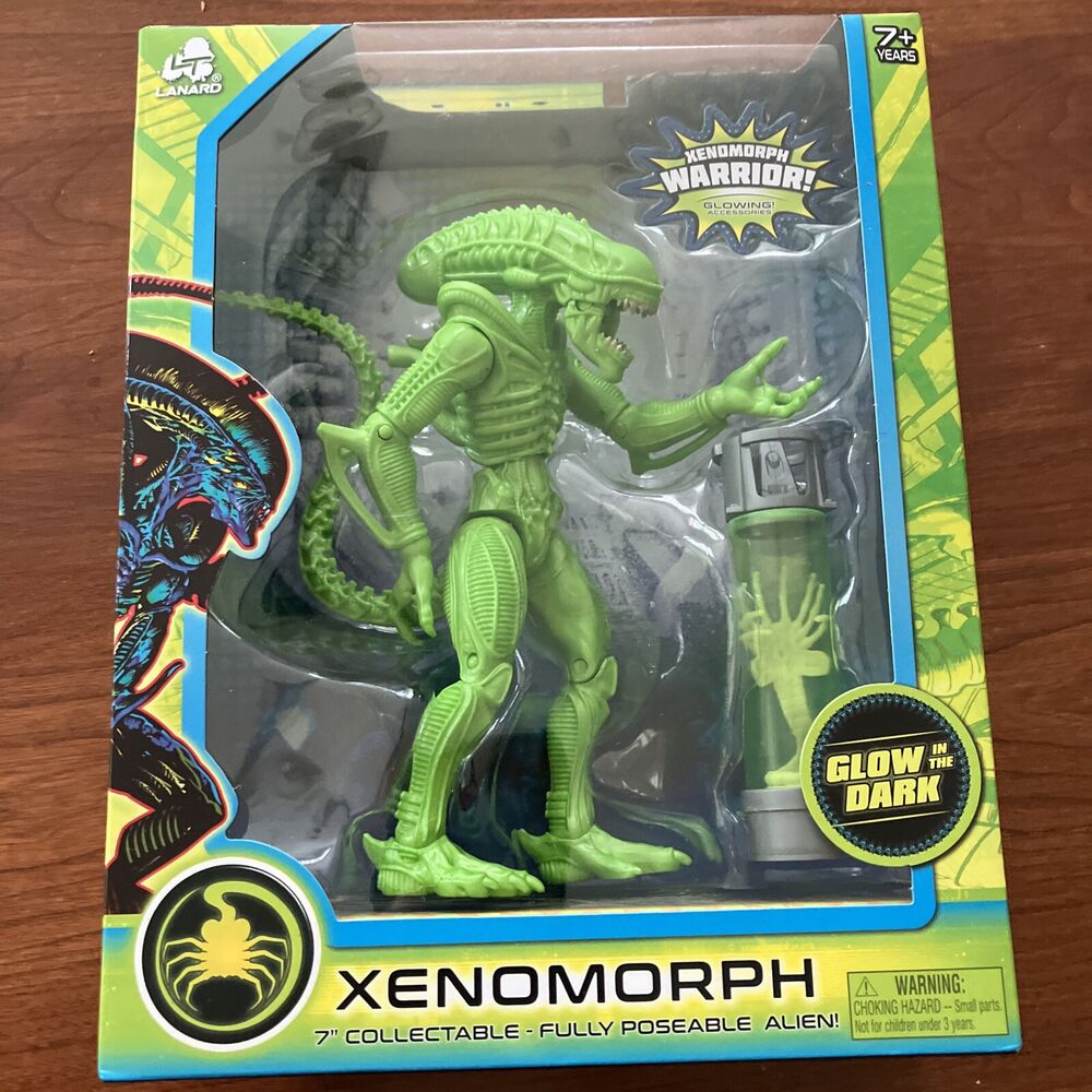 Lanard Toys Alien Collection 7" GITD Warrior Xenomorph Alien Action ...