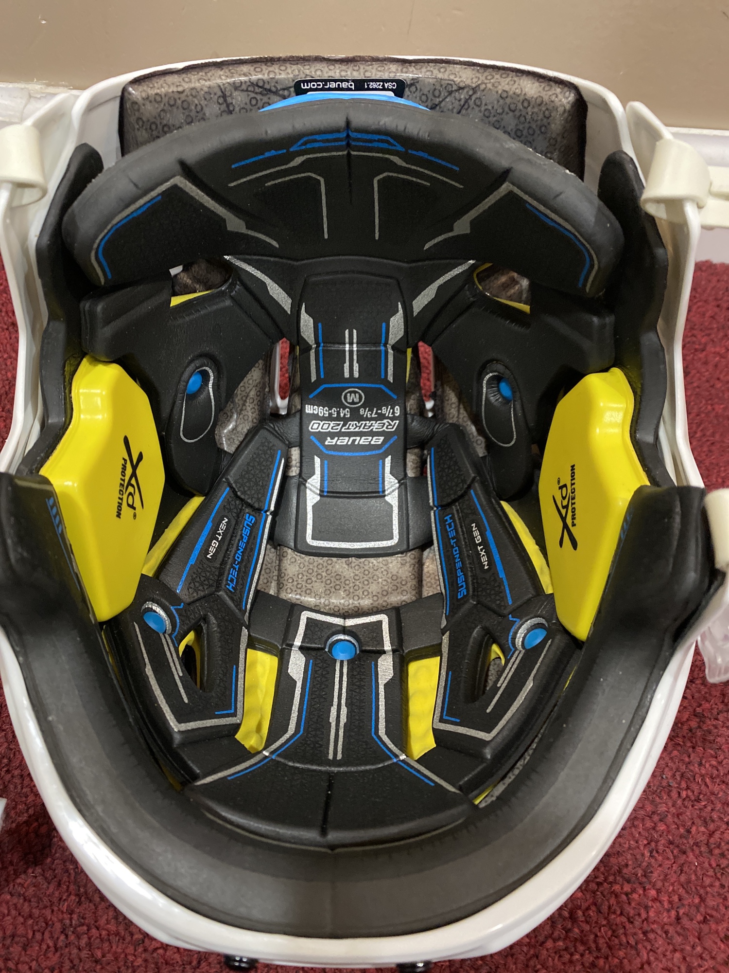 Madison Capitols Medium Bauer Pro Stock Re-Akt 200 Helmet Item#MDH14 ...