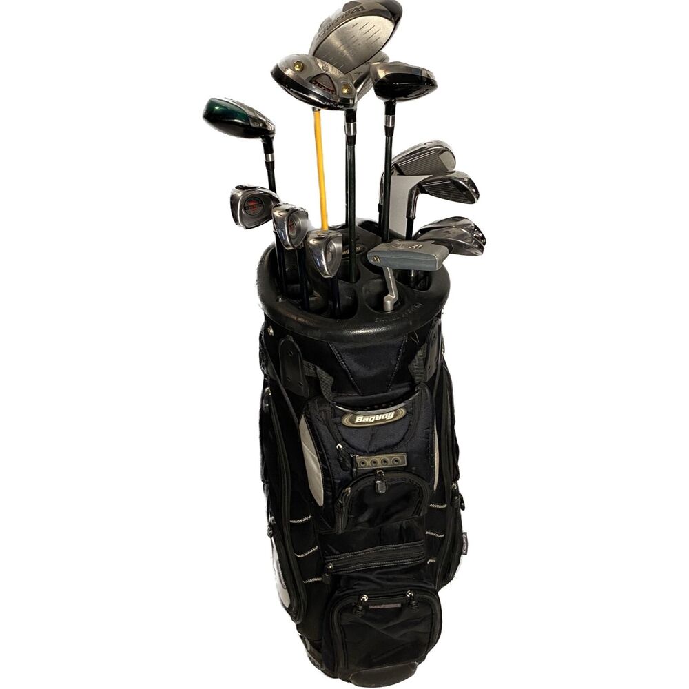Mens Right Handed Complete Golf Club Set With Swivel Top Rotating Golf ...