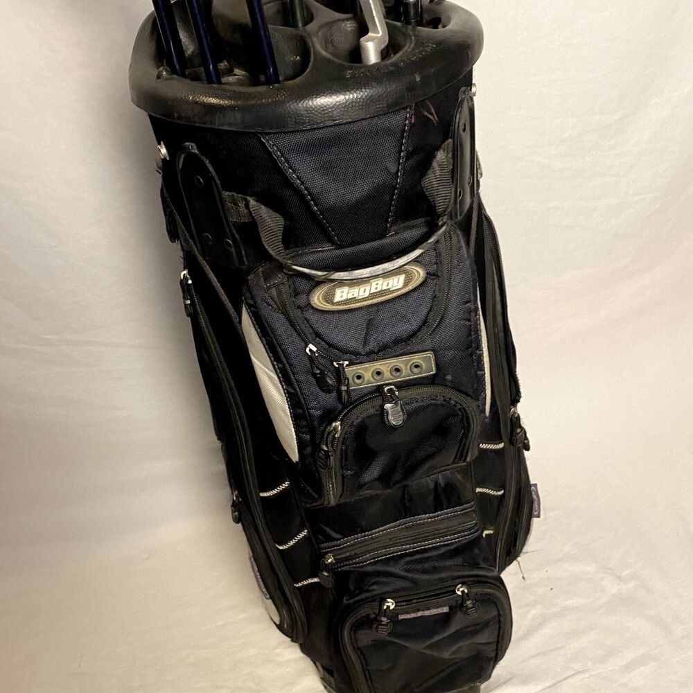 Mens Right Handed Complete Golf Club Set With Swivel Top Rotating Golf ...