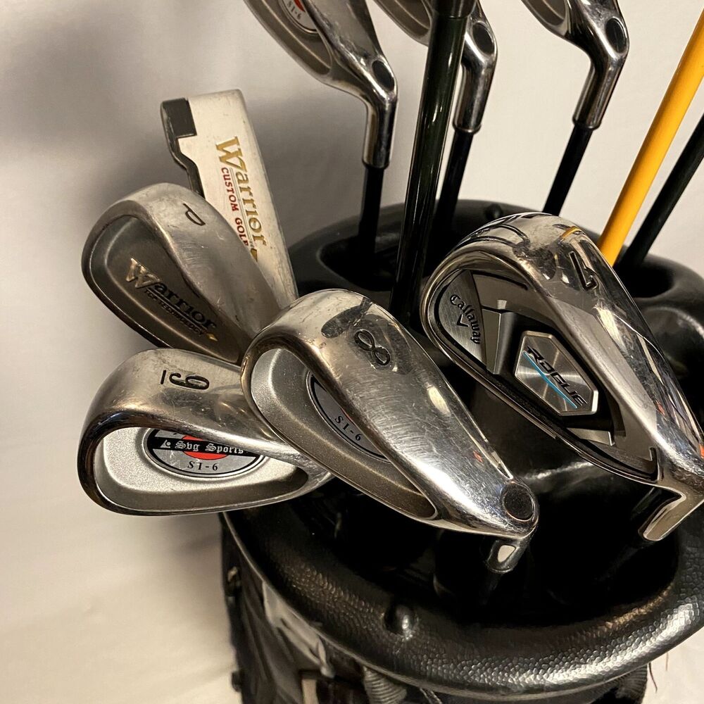 Mens Right Handed Complete Golf Club Set With Swivel Top Rotating Golf ...