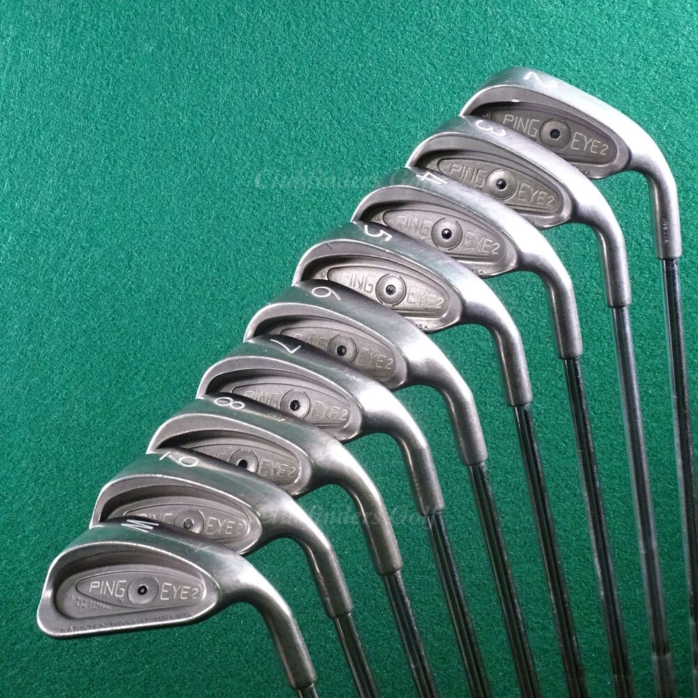 Ping Eye 2 Black Dot 2-PW, SW Iron Set Karsten ZZ-Lite Steel Stiff | SidelineSwap