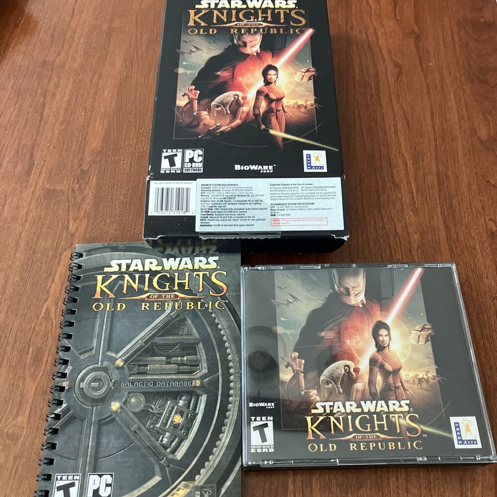 Star Wars: Knights of the Old Republic KOTOR (PC 2003, 4-disc Set) Big ...