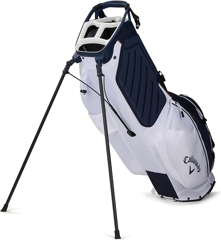 NEW Callaway Hyper Lite Zero Navy/White/Gold Double Strap Stand Golf ...